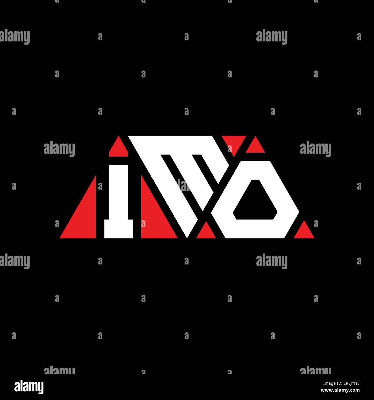 IMO triangle letter logo design with triangle shape. IMO triangle logo ...