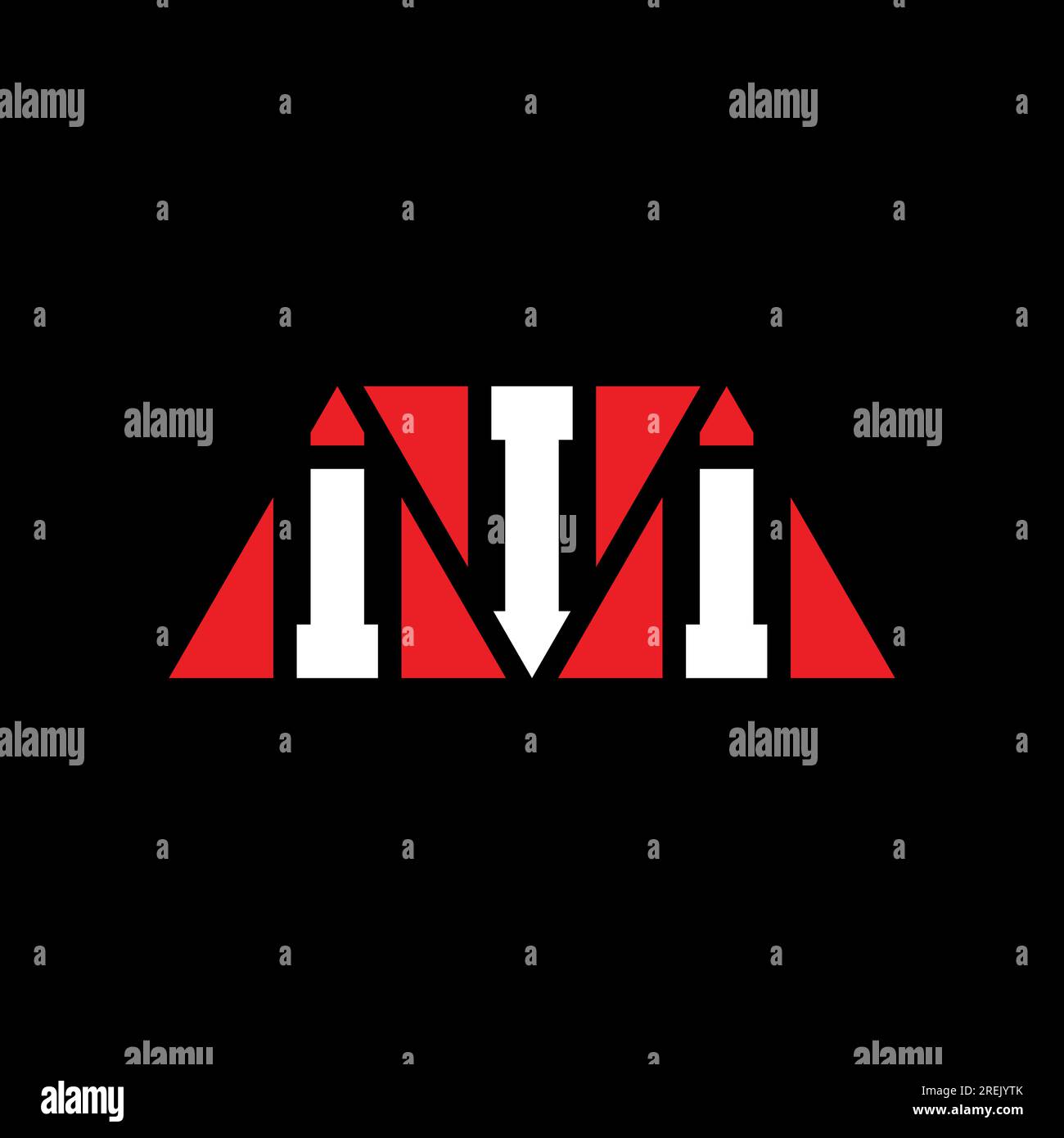 III triangle letter logo design with triangle shape. III triangle logo ...