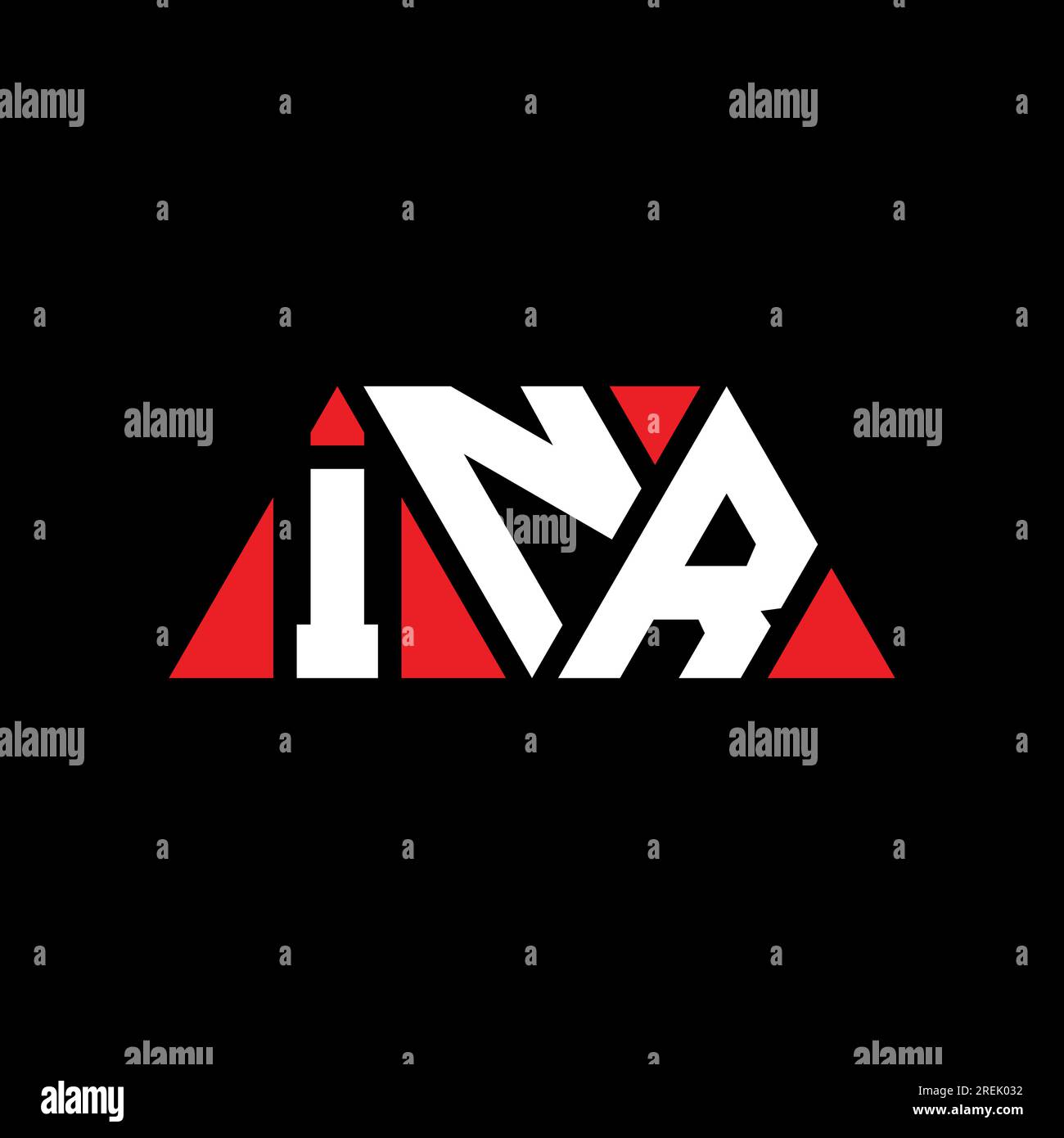 INR triangle letter logo design with triangle shape. INR triangle logo ...