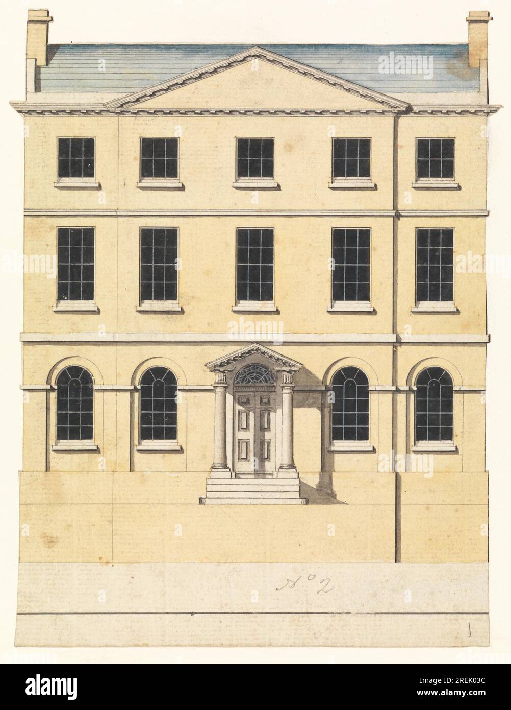 Design for a London Townhouse: Elevation by Michael Searles Stock Photo ...