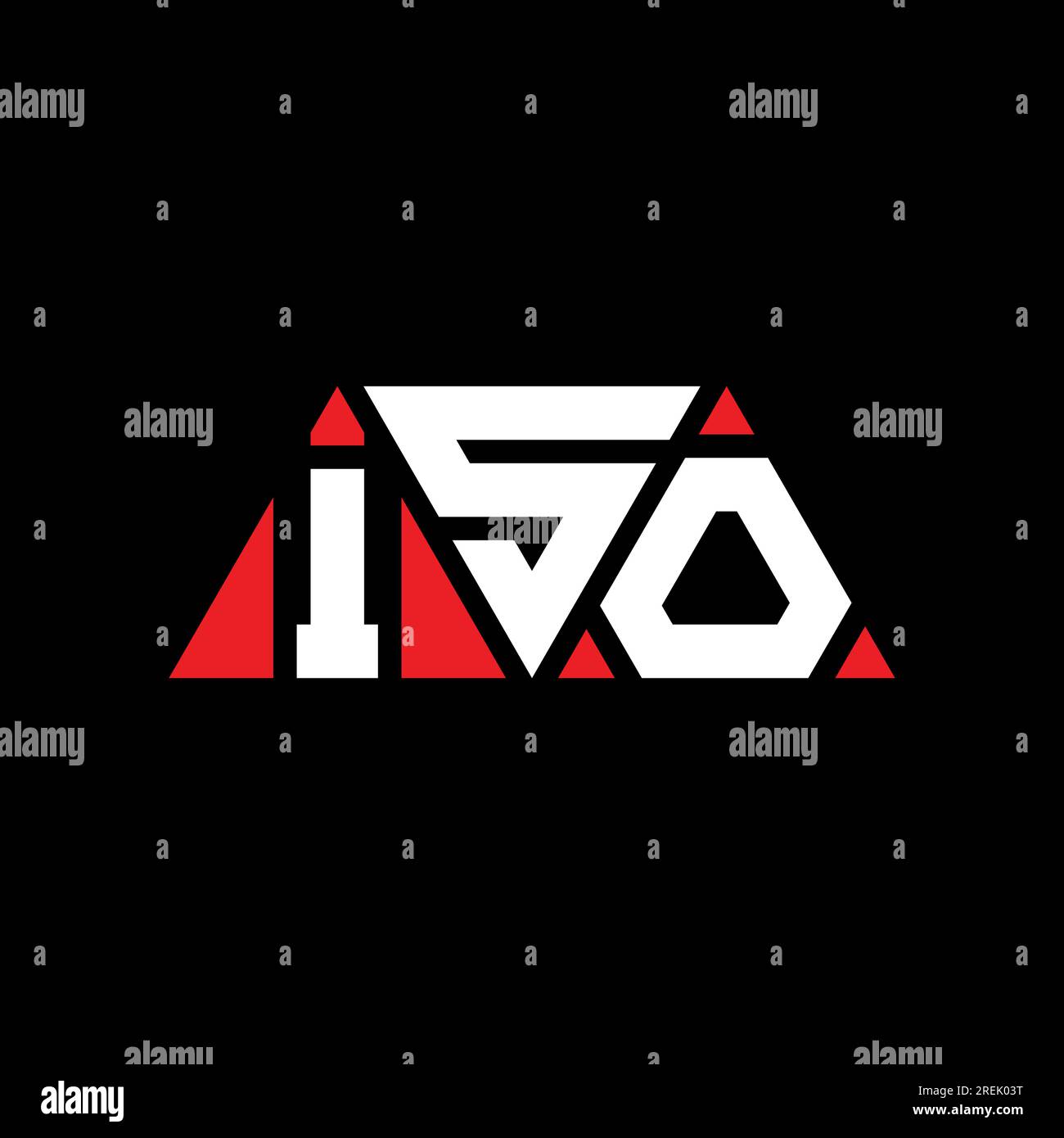 ISO triangle letter logo design with triangle shape. ISO triangle logo ...