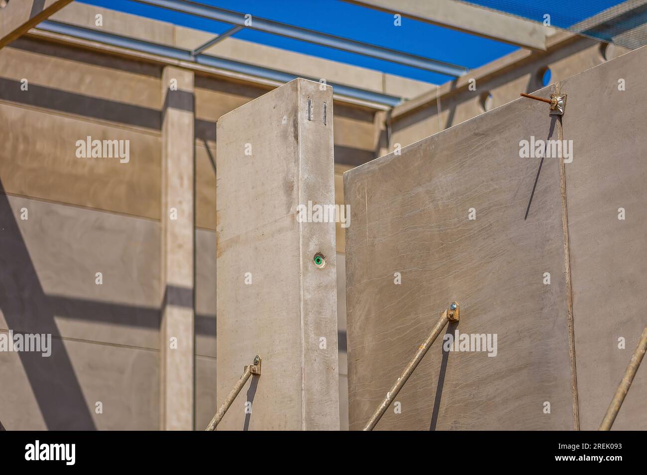 Construction site with precast concrete parts Stock Photo - Alamy