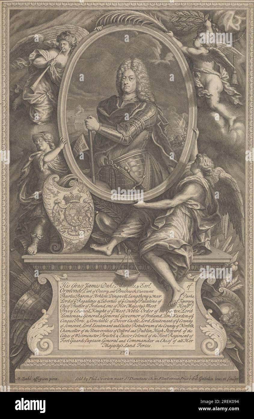 Sir James Butler, 2nd Duke of Ormonde 1713 by Simon Gribelin Stock ...