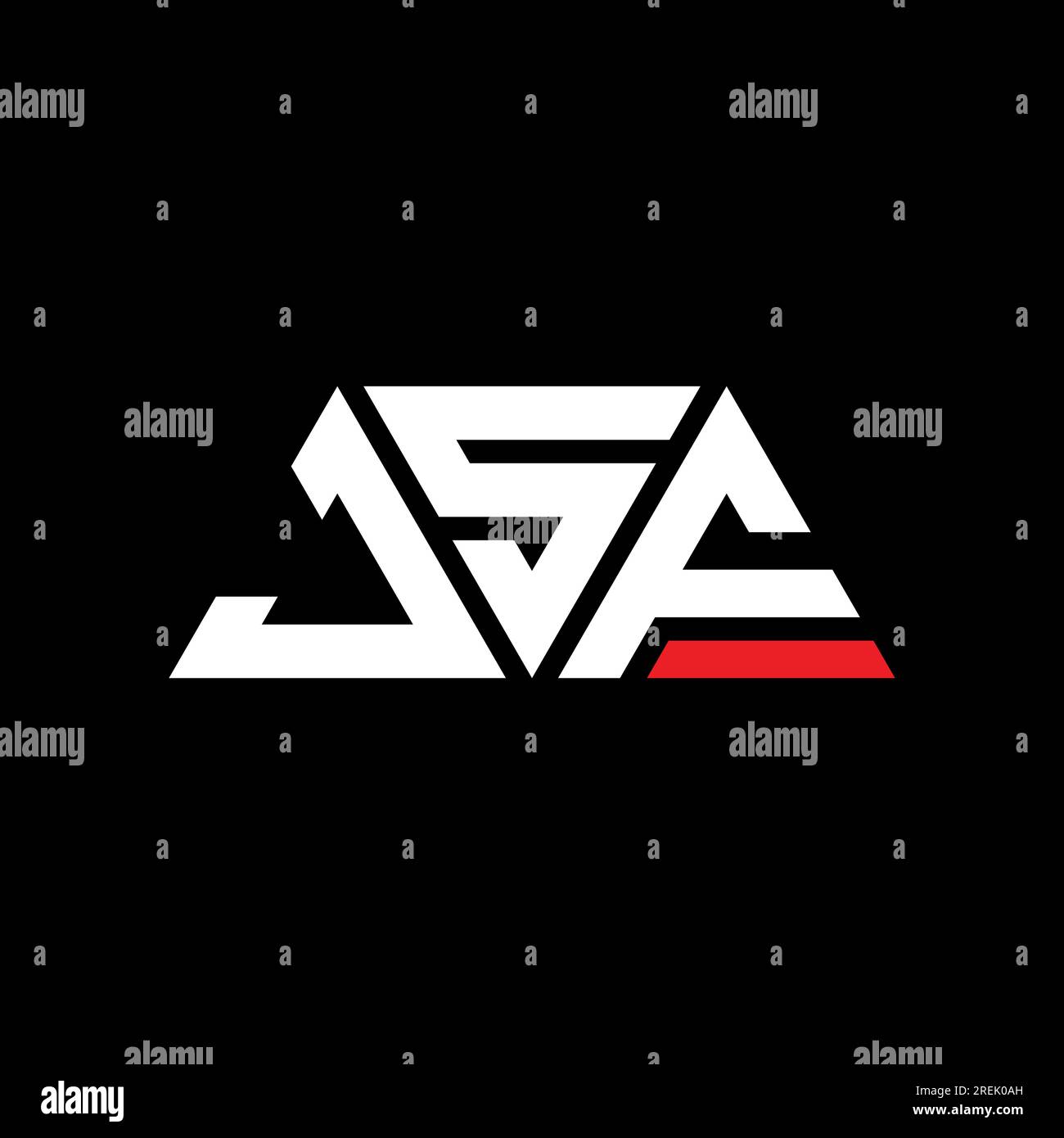 JSF triangle letter logo design with triangle shape. JSF triangle logo ...