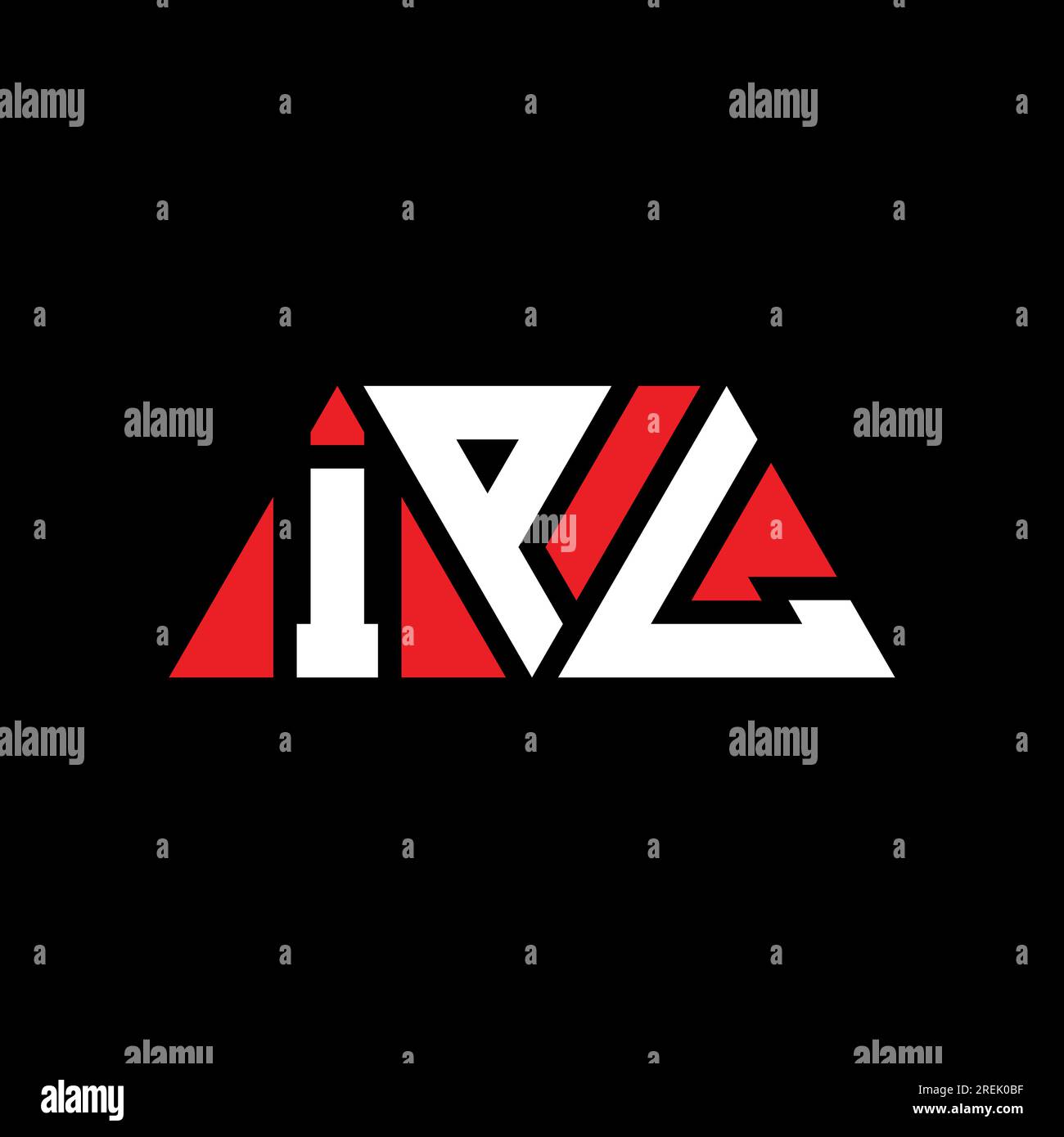 IPL triangle letter logo design with triangle shape. IPL triangle logo ...