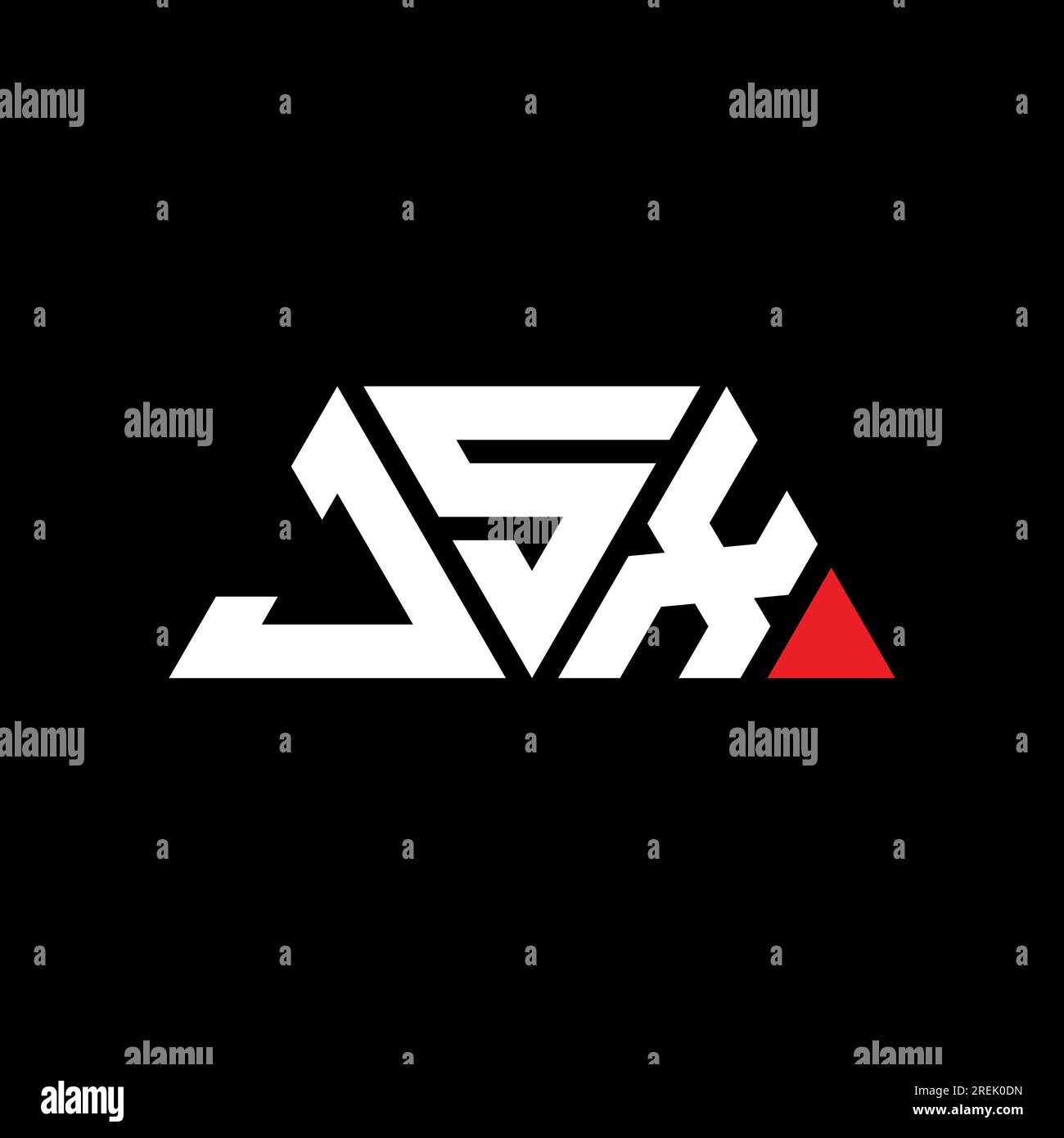 JSX triangle letter logo design with triangle shape. JSX triangle logo ...