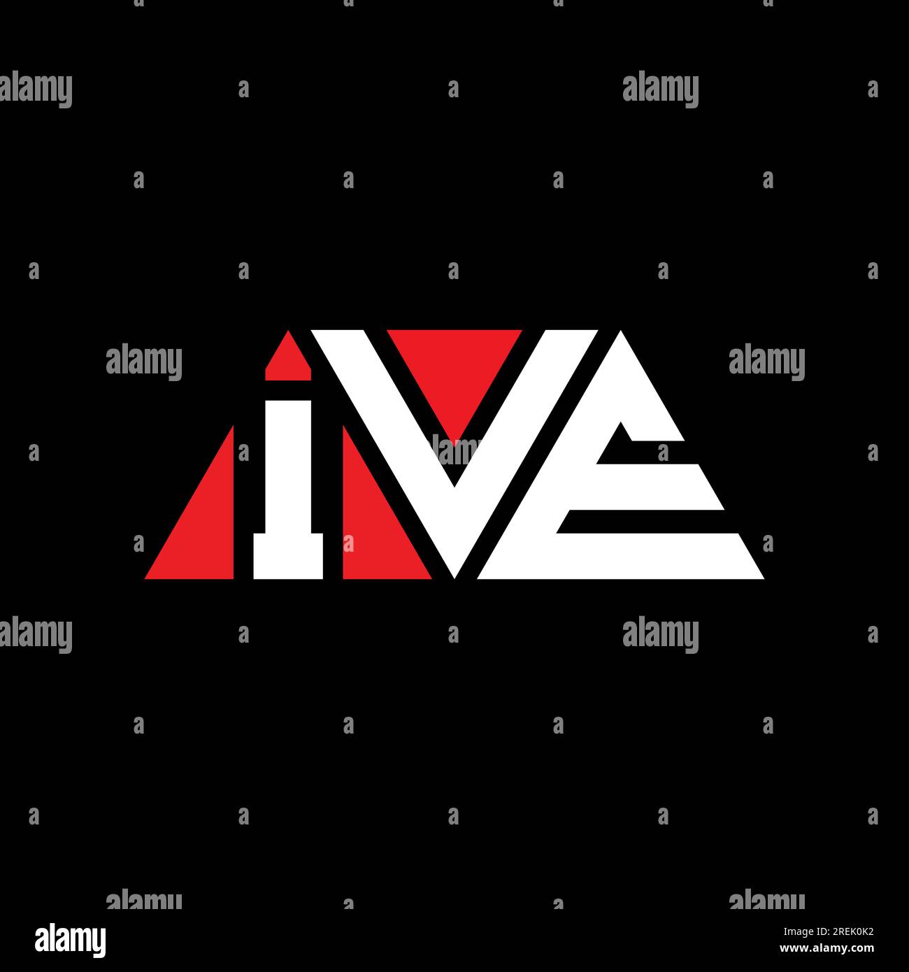 IVE triangle letter logo design with triangle shape. IVE triangle logo ...