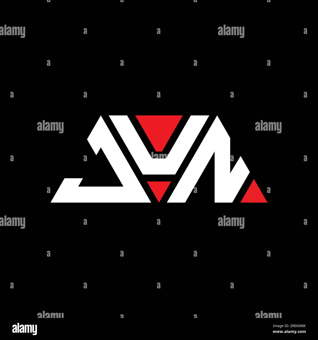 JUN triangle letter logo design with triangle shape. JUN triangle logo ...