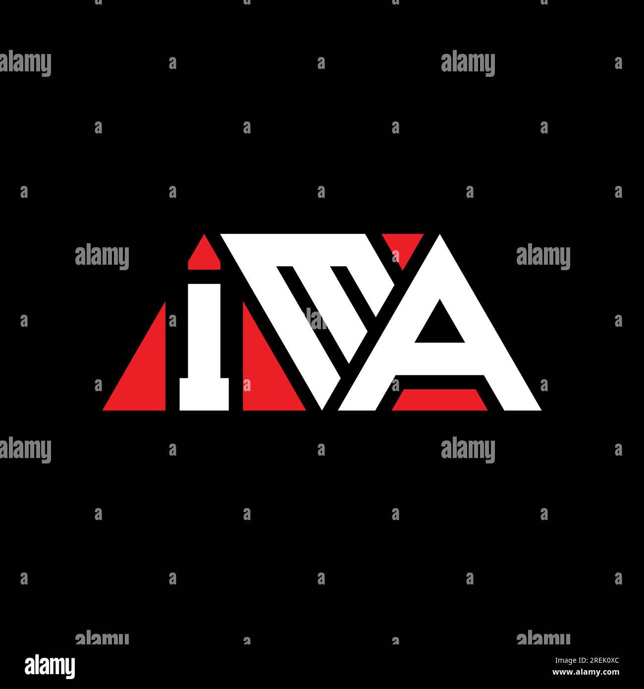 IMA triangle letter logo design with triangle shape. IMA triangle logo ...