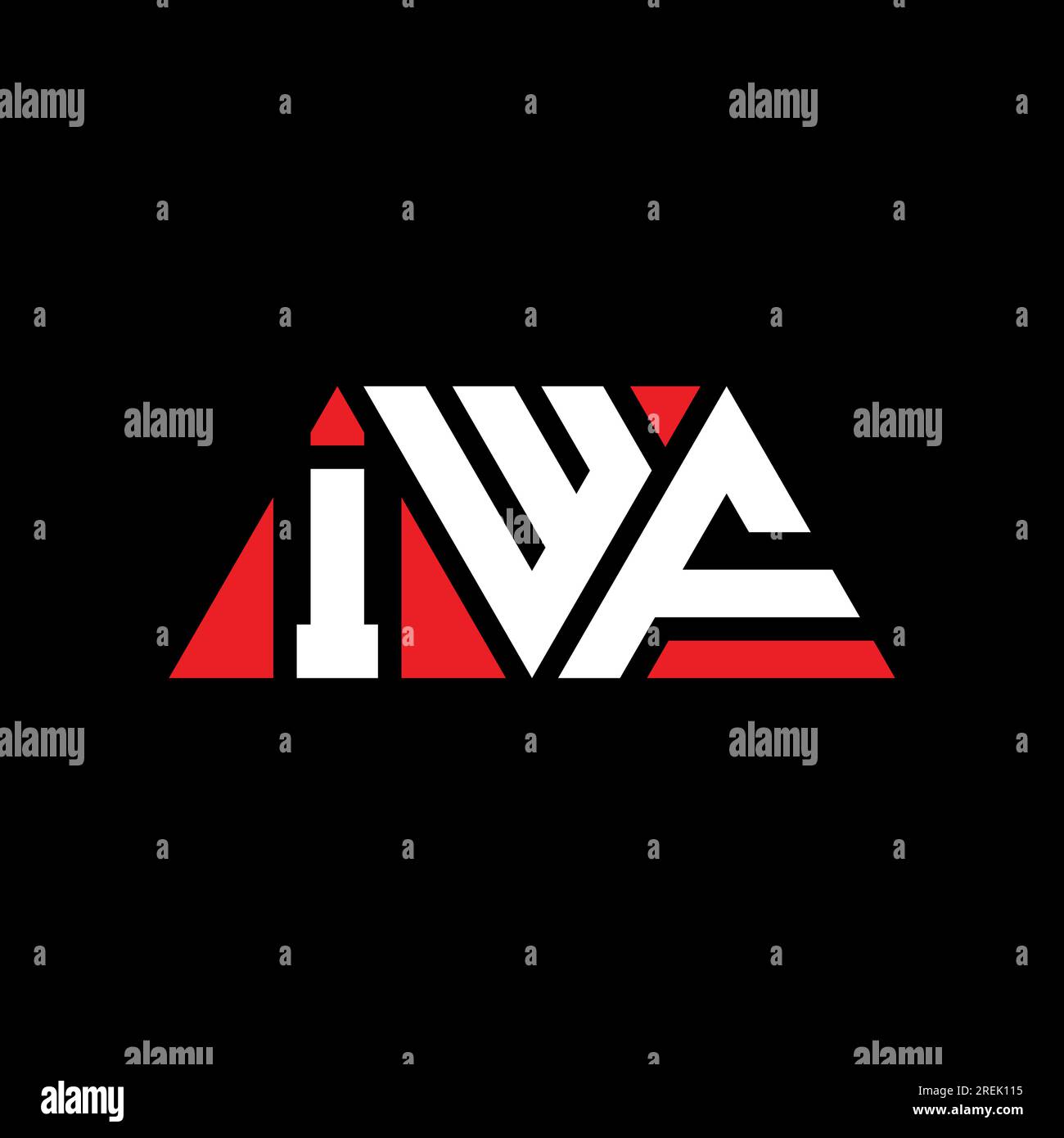IWF triangle letter logo design with triangle shape. IWF triangle logo ...