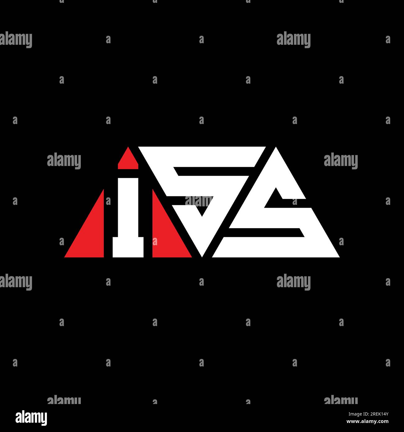 ISS triangle letter logo design with triangle shape. ISS triangle logo ...