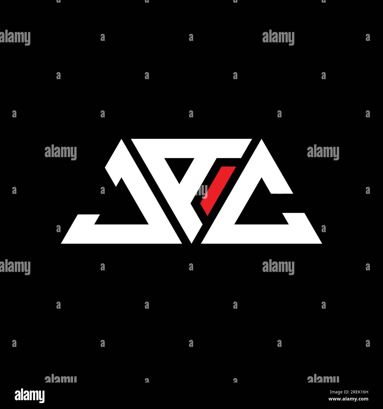 JAC triangle letter logo design with triangle shape. JAC triangle logo ...
