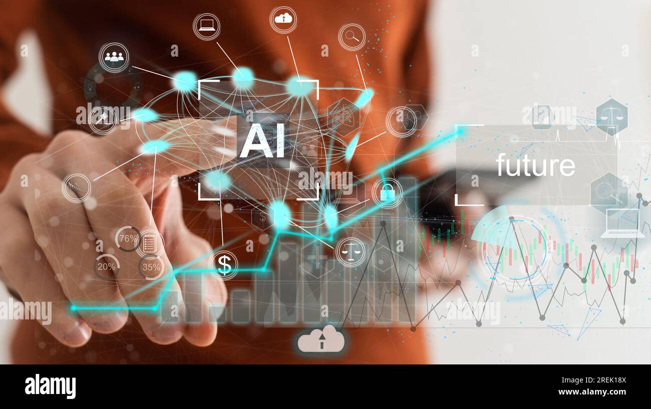Internet, business, Technology and network concept. AI Learning and ...