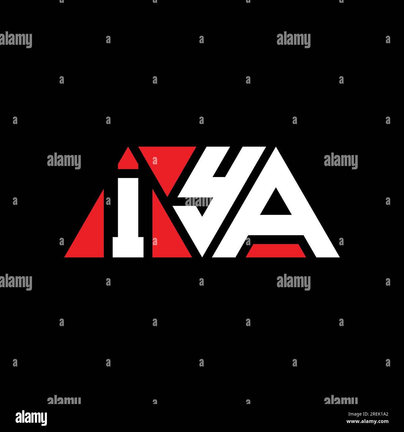 IYA triangle letter logo design with triangle shape. IYA triangle logo ...
