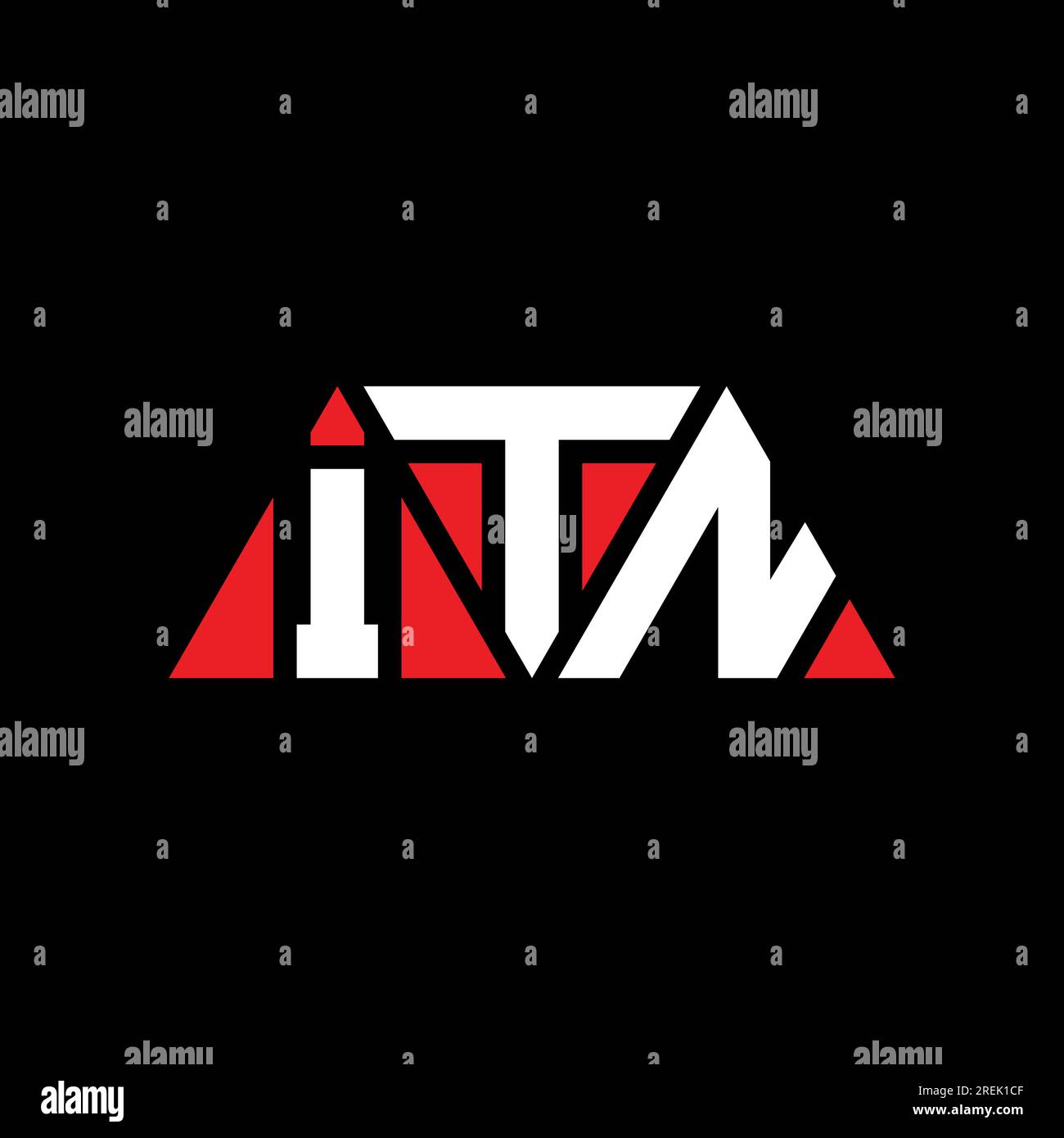 ITN triangle letter logo design with triangle shape. ITN triangle logo ...