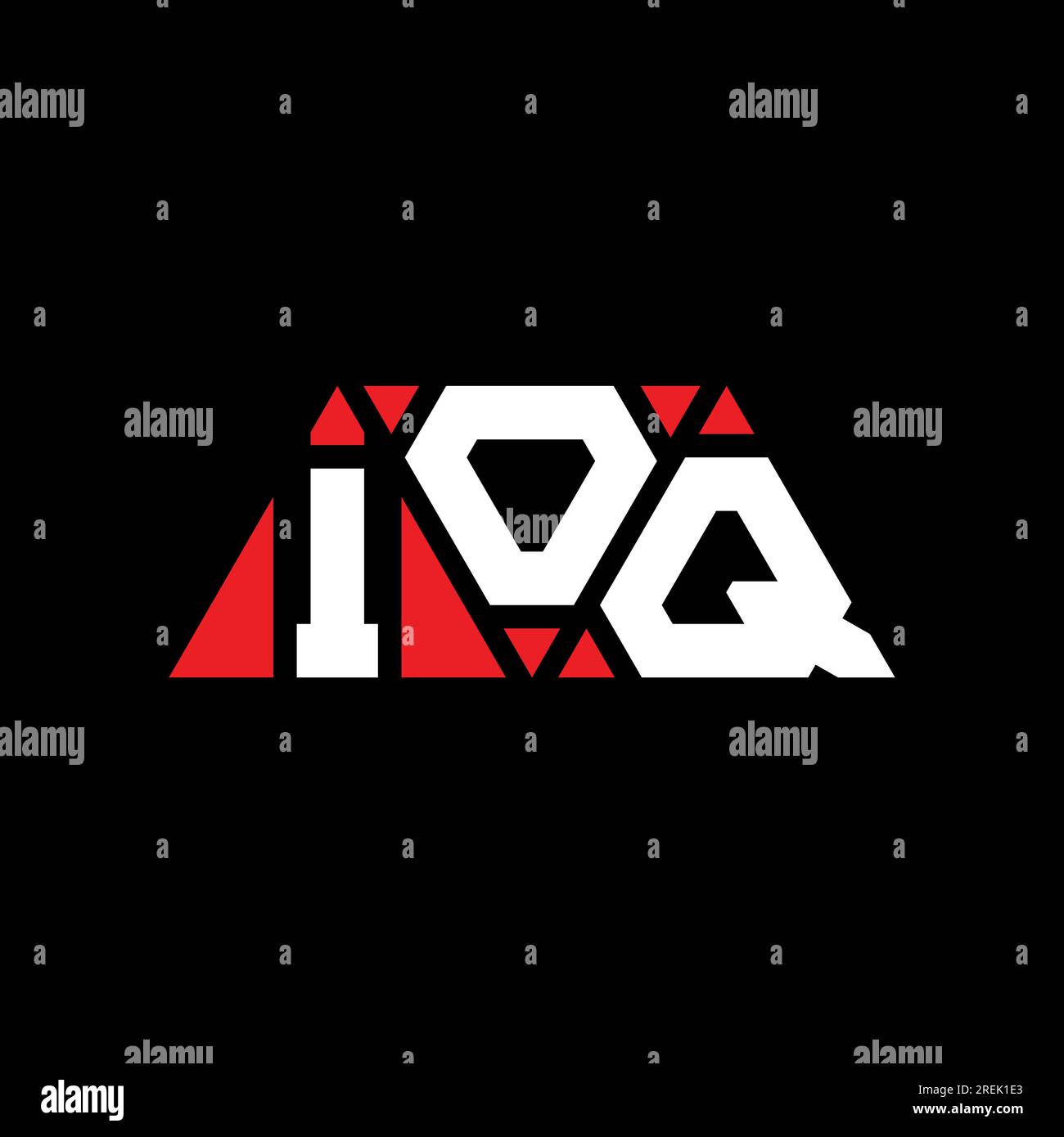 IOQ triangle letter logo design with triangle shape. IOQ triangle logo ...