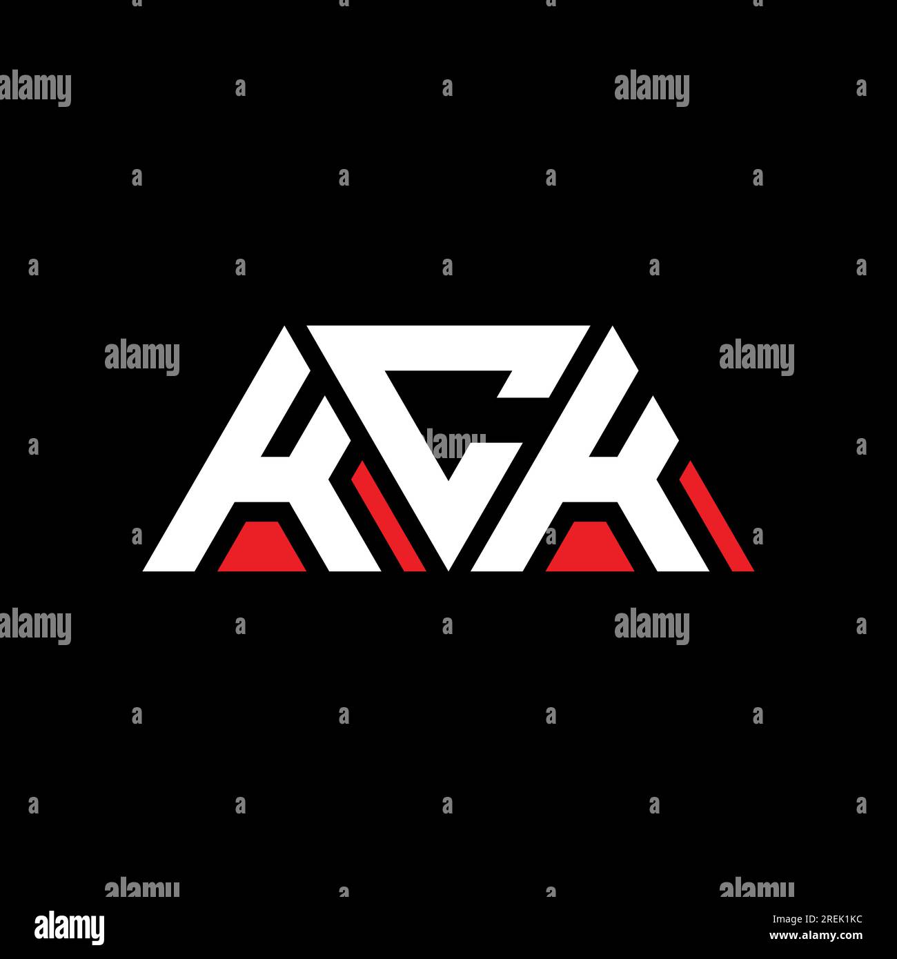 KCK triangle letter logo design with triangle shape. KCK triangle logo ...