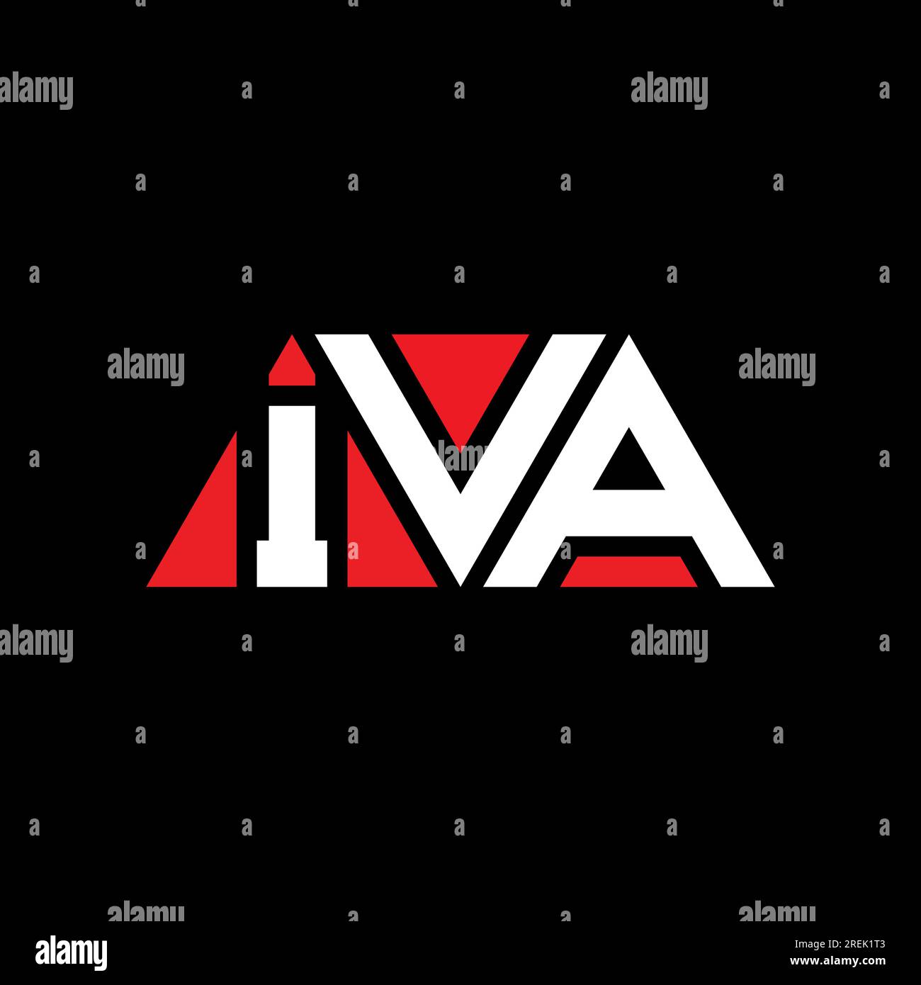 IVA triangle letter logo design with triangle shape. IVA triangle logo ...