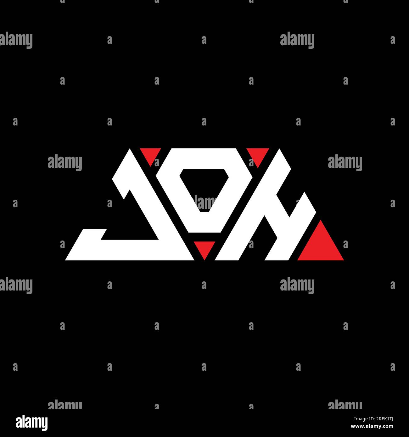 JOH triangle letter logo design with triangle shape. JOH triangle logo ...