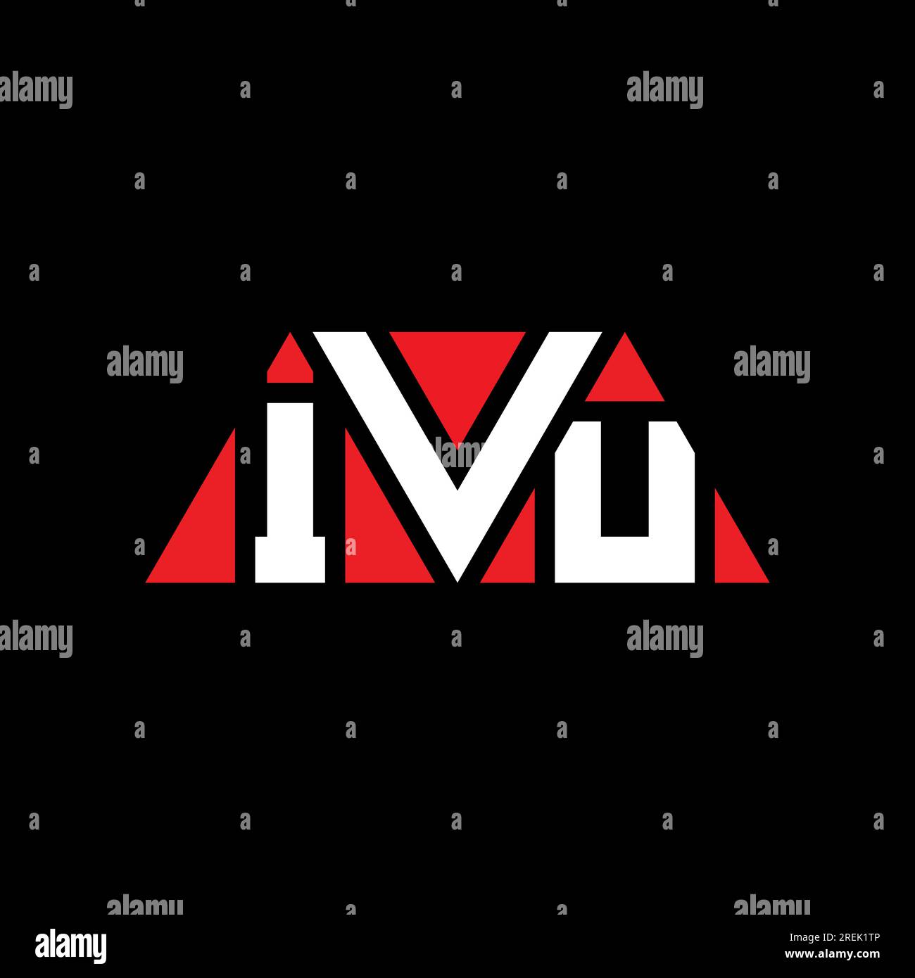 IVU triangle letter logo design with triangle shape. IVU triangle logo ...