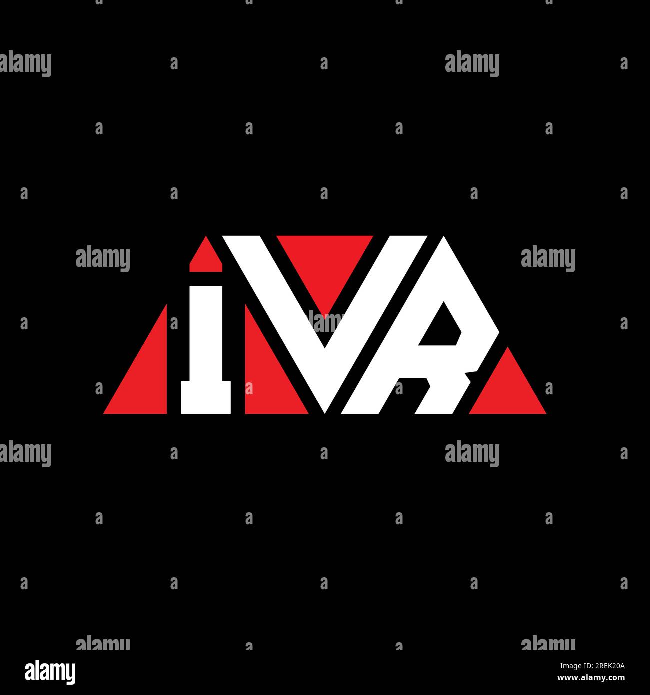 IVR triangle letter logo design with triangle shape. IVR triangle logo ...