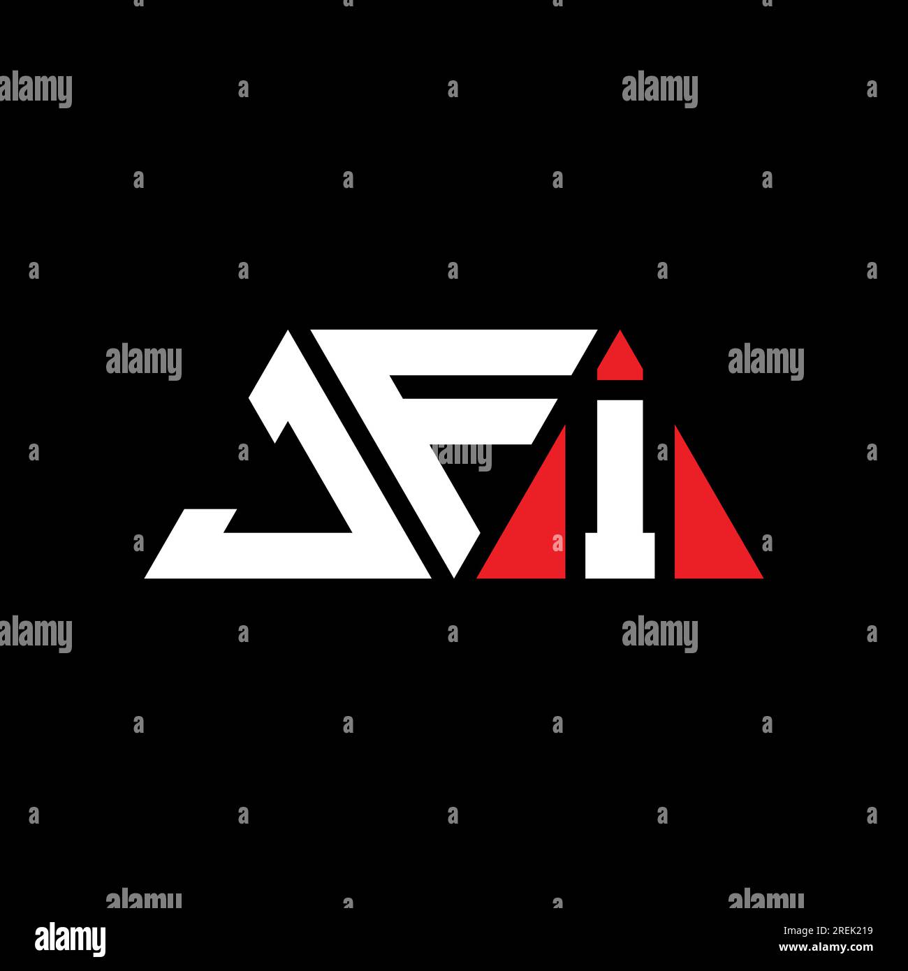 JFI triangle letter logo design with triangle shape. JFI triangle logo ...