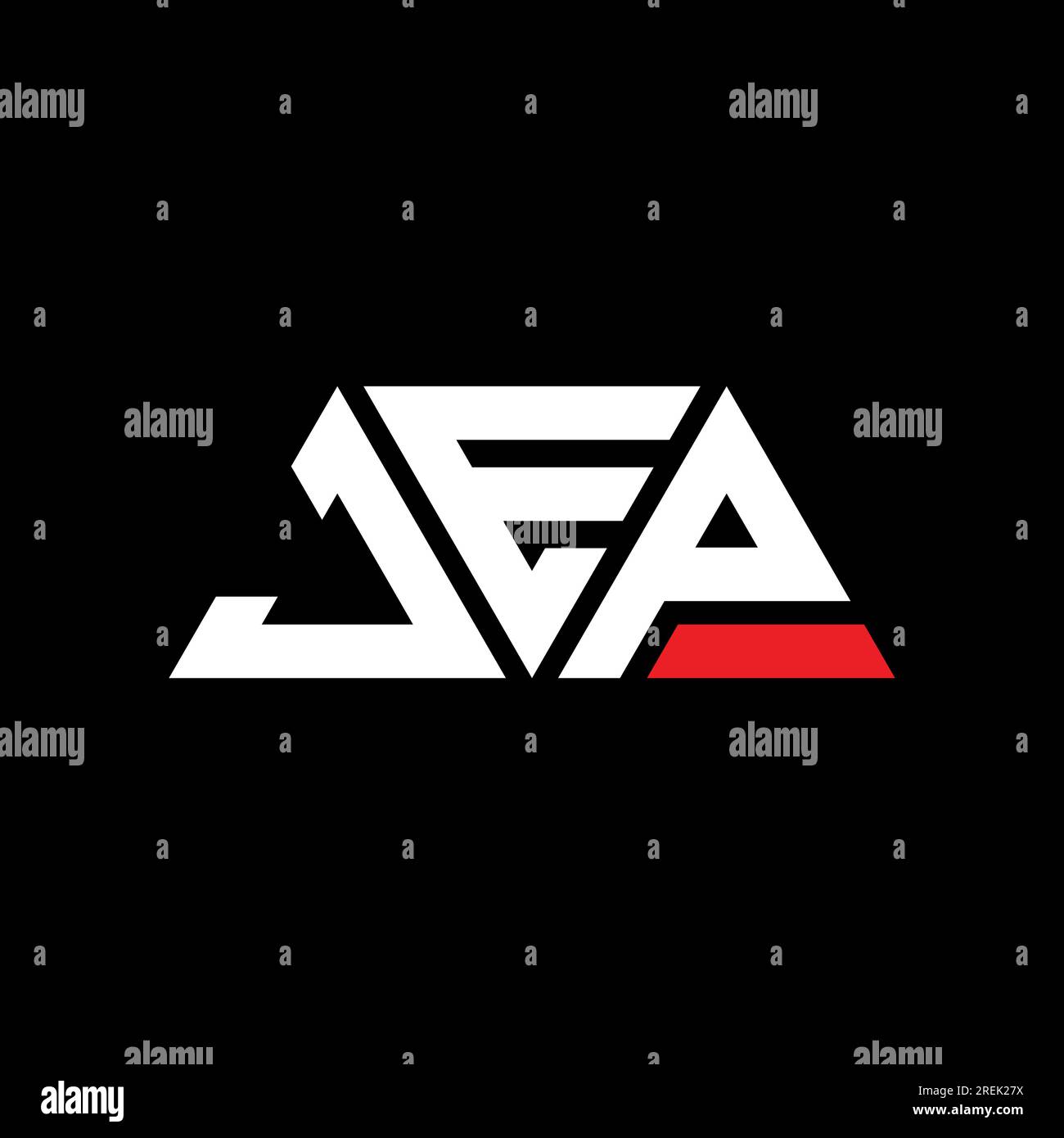 JEP triangle letter logo design with triangle shape. JEP triangle logo ...