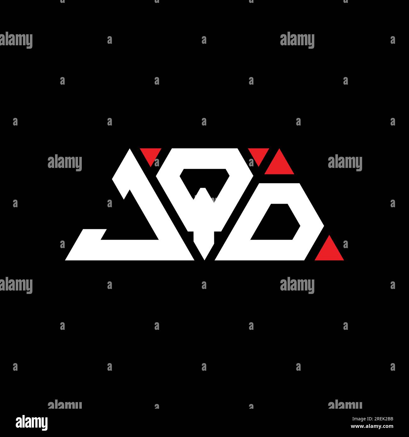 JQD triangle letter logo design with triangle shape. JQD triangle logo ...