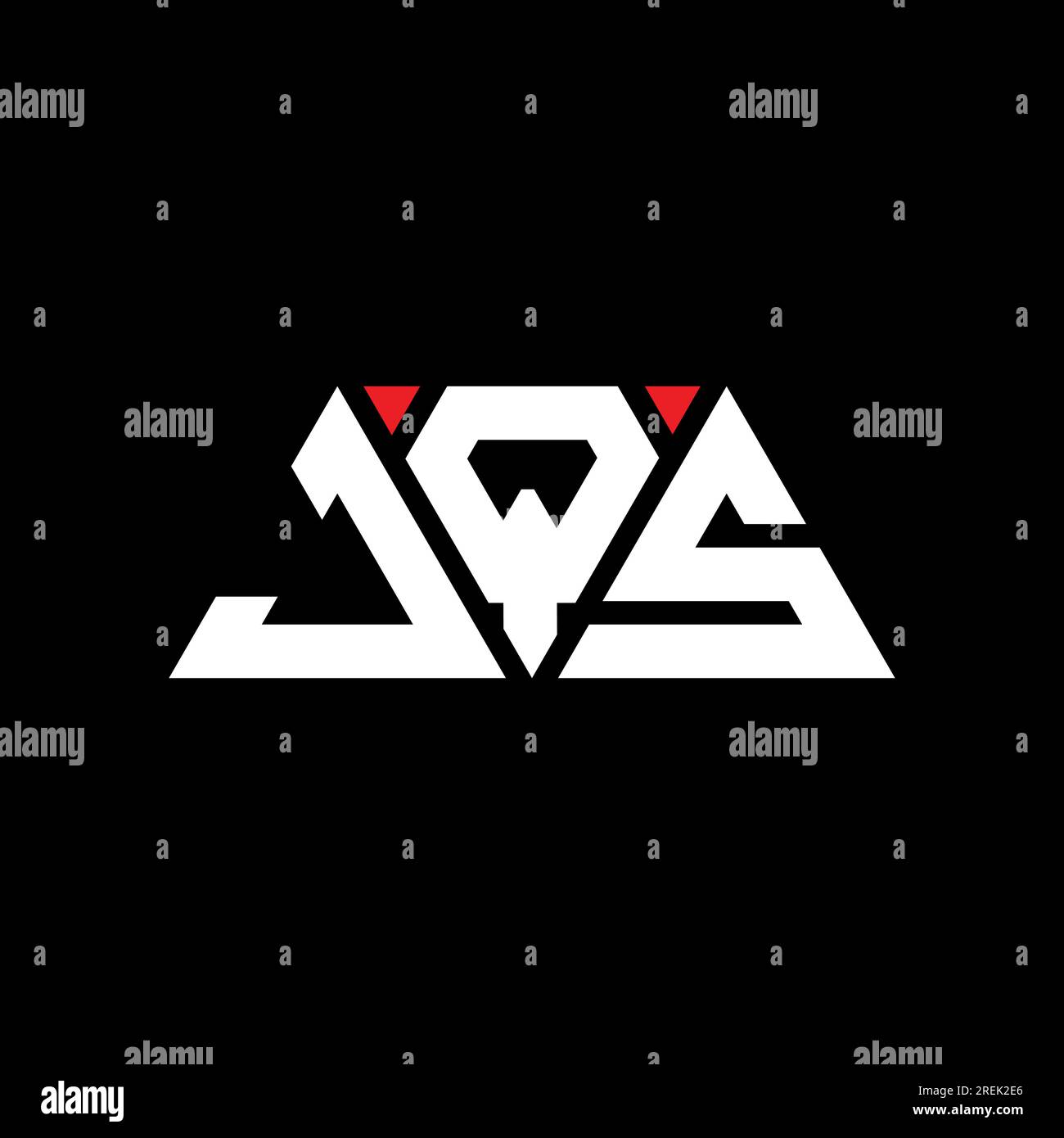 JQS triangle letter logo design with triangle shape. JQS triangle logo ...