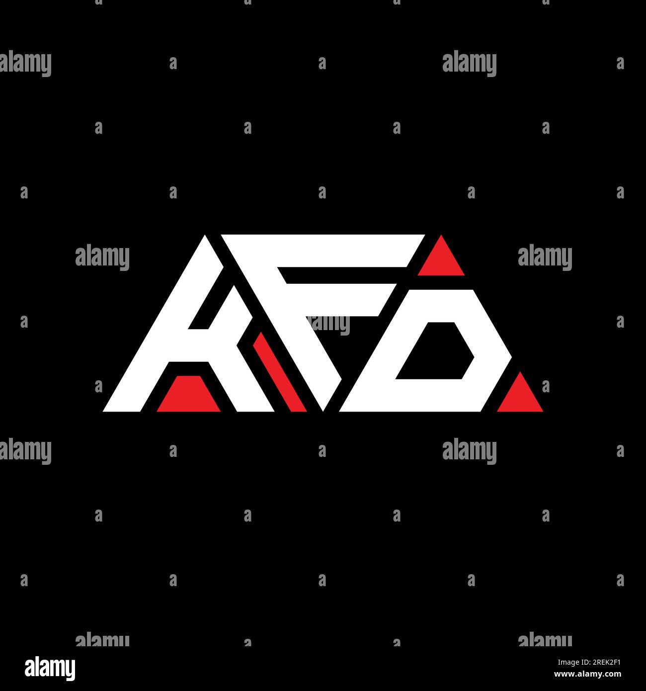 KFD triangle letter logo design with triangle shape. KFD triangle logo ...