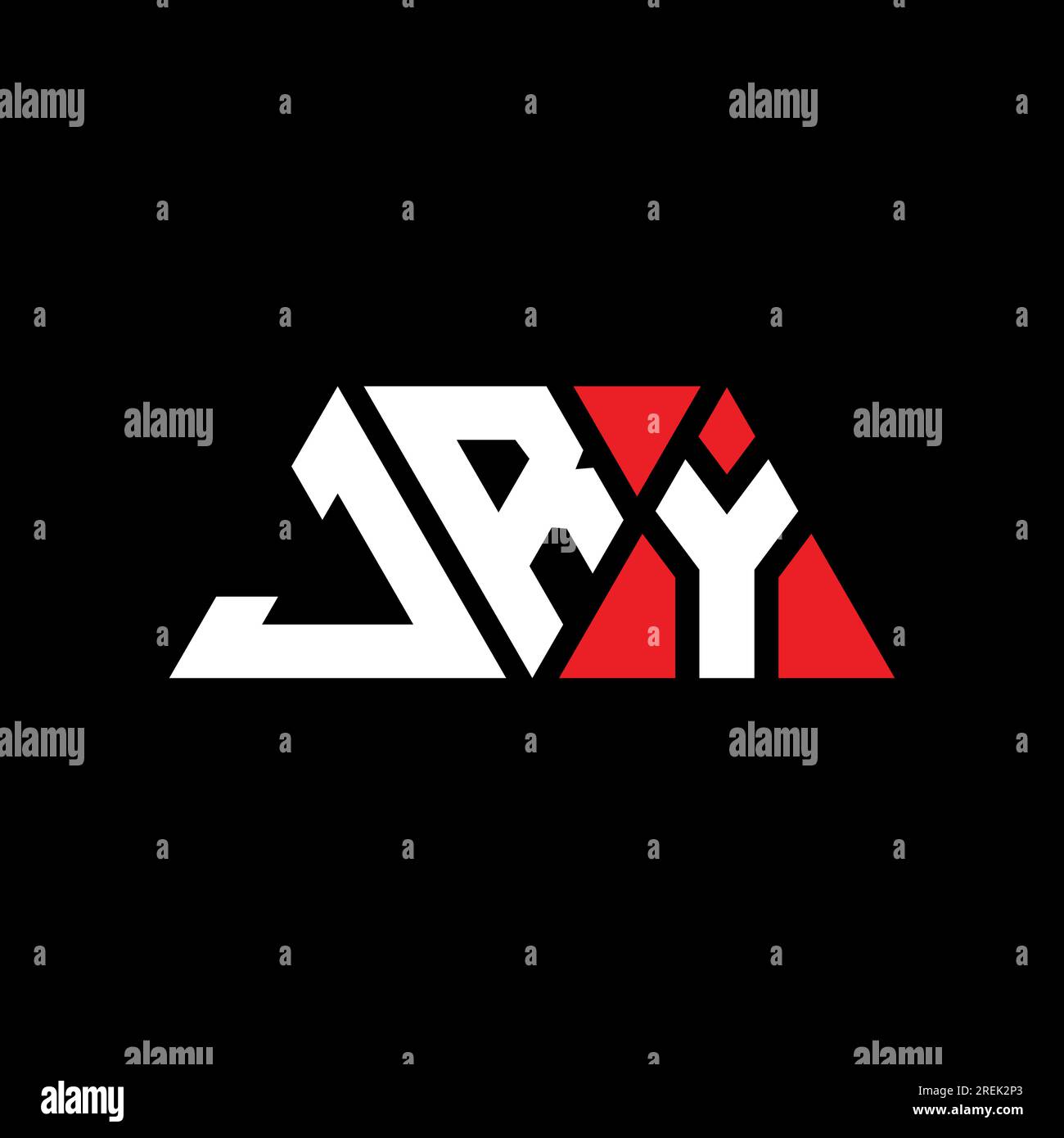 JRY triangle letter logo design with triangle shape. JRY triangle logo ...