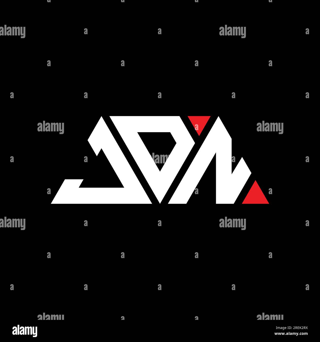 JDN triangle letter logo design with triangle shape. JDN triangle logo design monogram. JDN ...