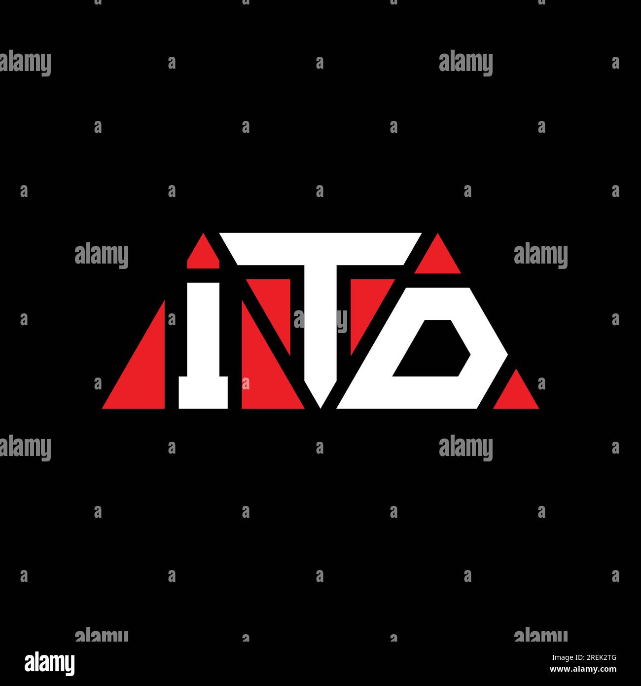 ITD triangle letter logo design with triangle shape. ITD triangle logo ...