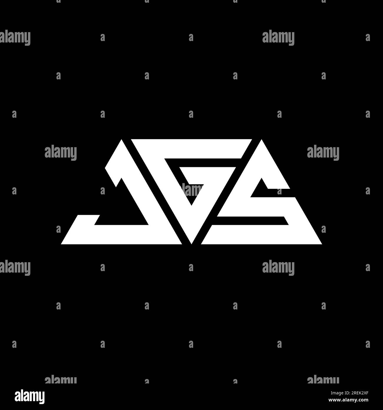 JGS triangle letter logo design with triangle shape. JGS triangle logo ...