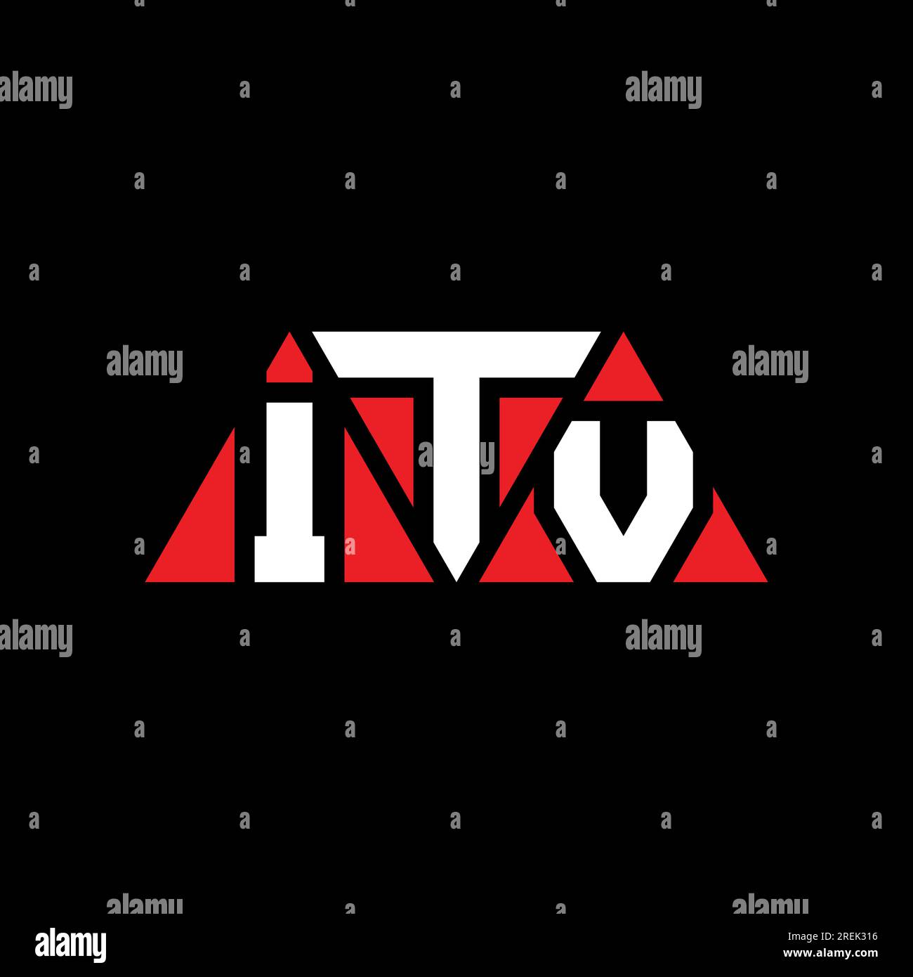 ITV triangle letter logo design with triangle shape. ITV triangle logo ...