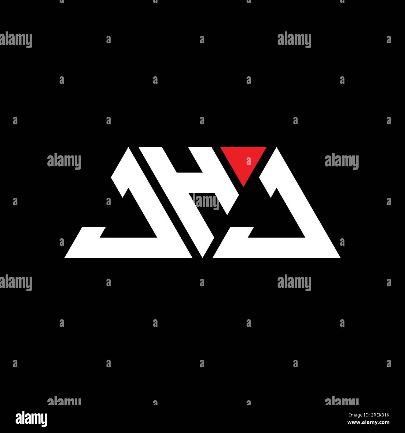 JHJ triangle letter logo design with triangle shape. JHJ triangle logo ...