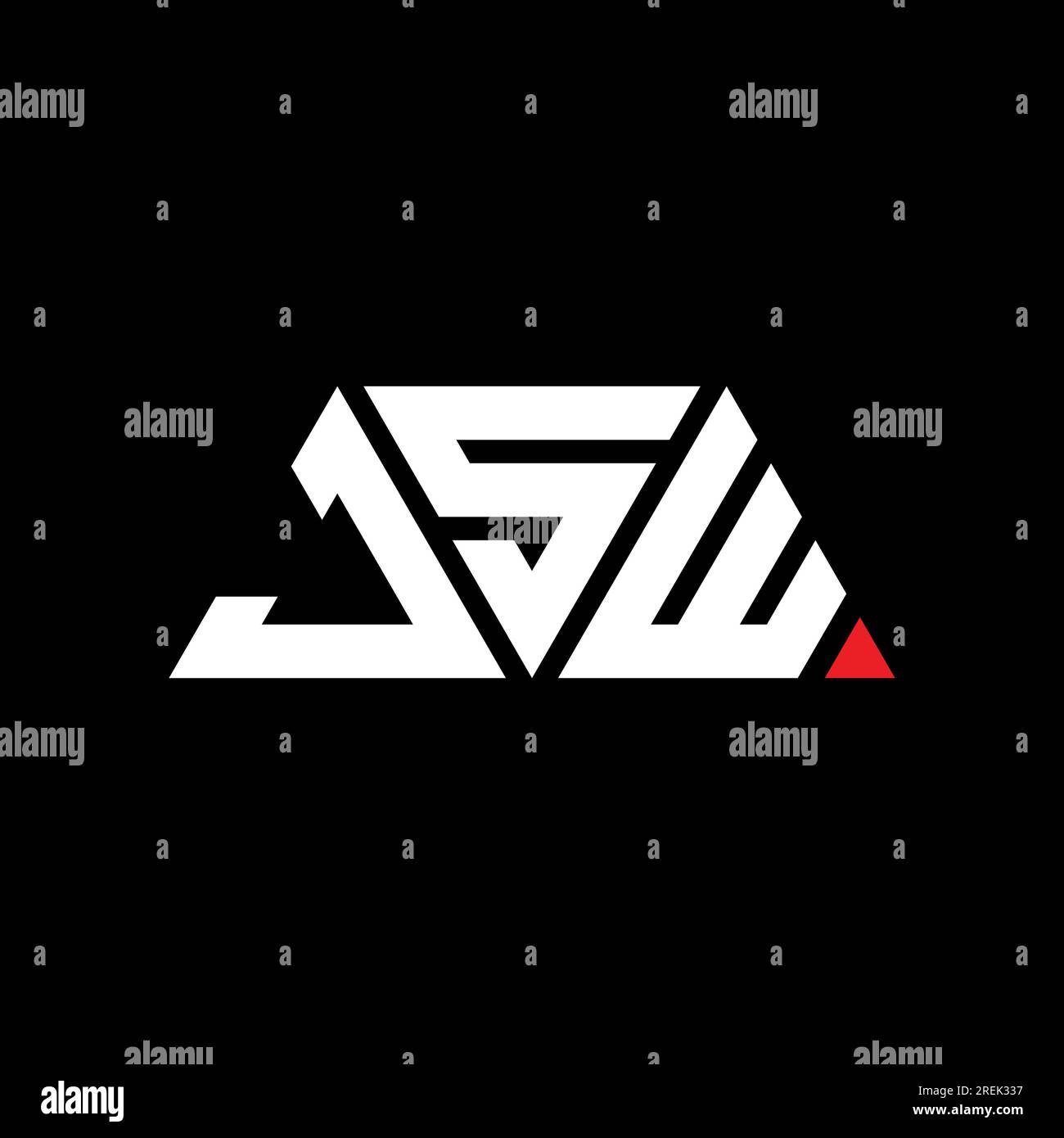 JSW triangle letter logo design with triangle shape. JSW triangle logo ...