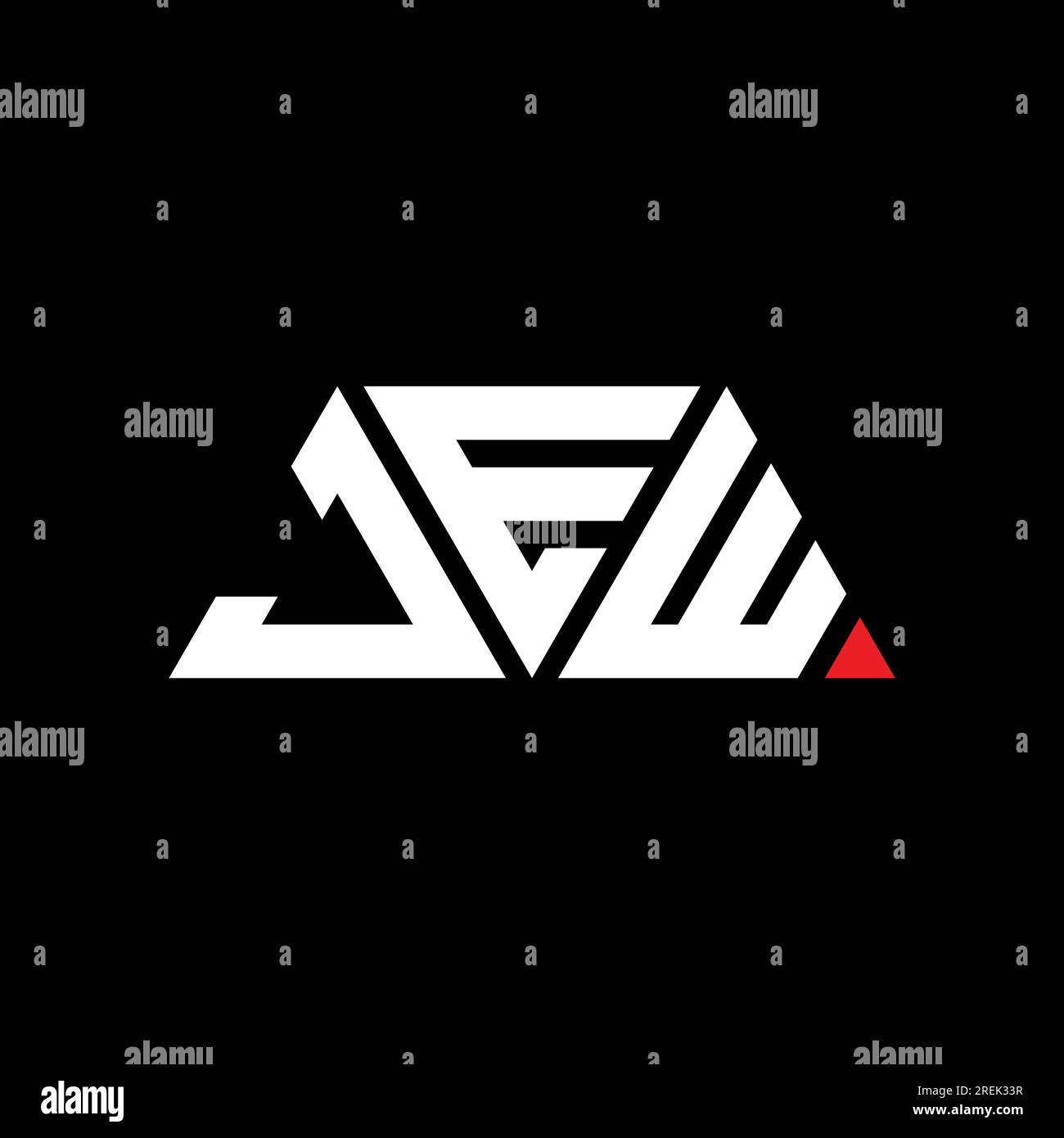 JEW triangle letter logo design with triangle shape. JEW triangle logo ...