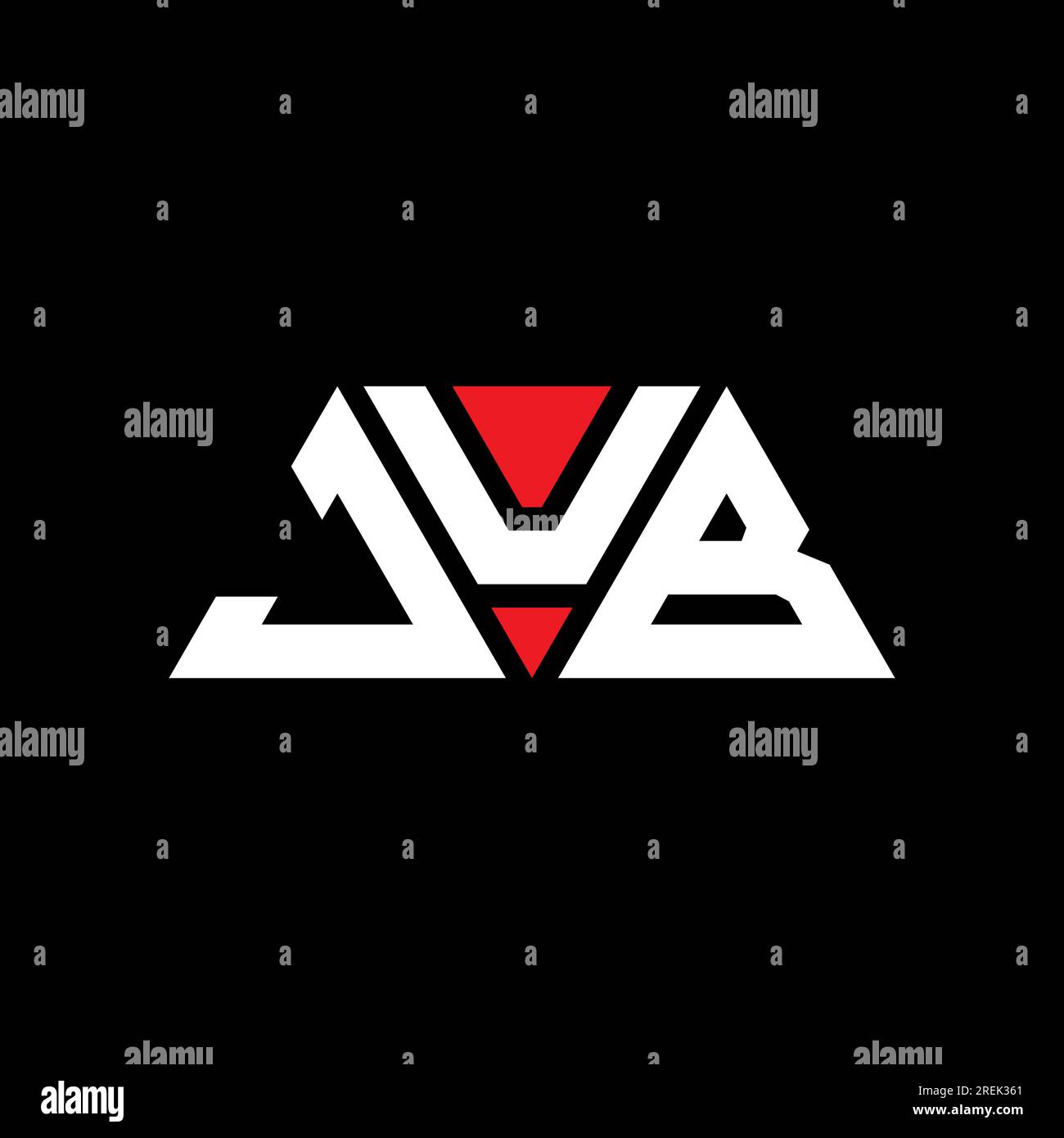 JUB triangle letter logo design with triangle shape. JUB triangle logo ...