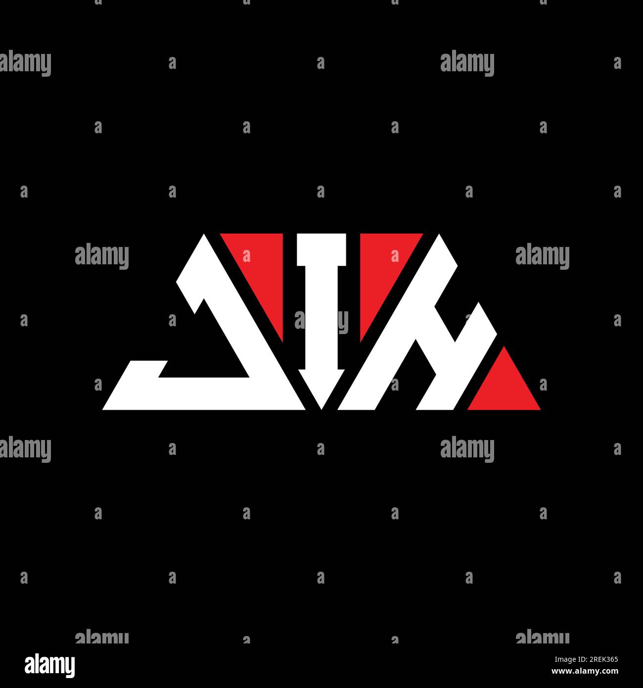 JIH triangle letter logo design with triangle shape. JIH triangle logo ...