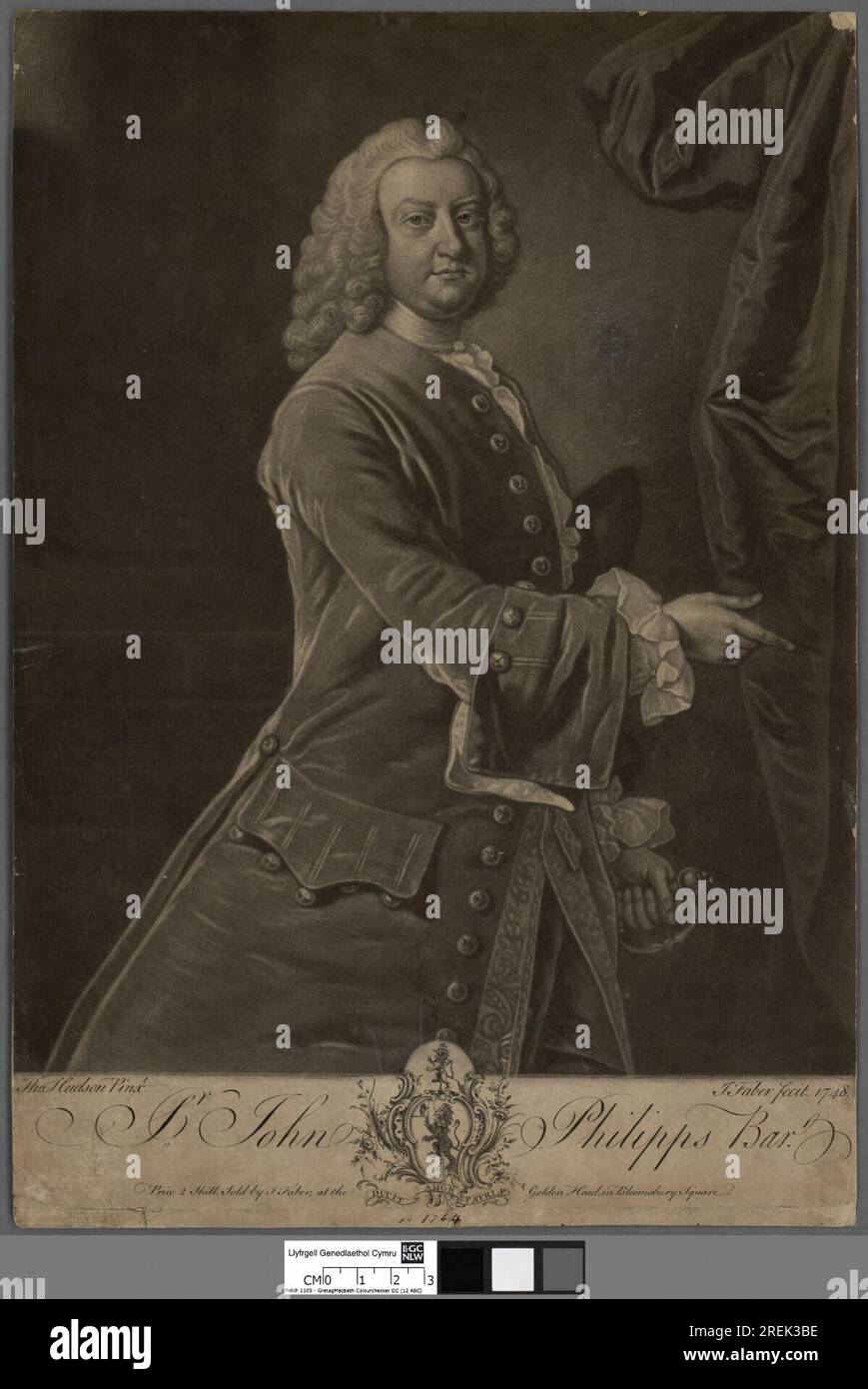 Sr. John Philipps Bart 1764 by John Faber Stock Photo - Alamy