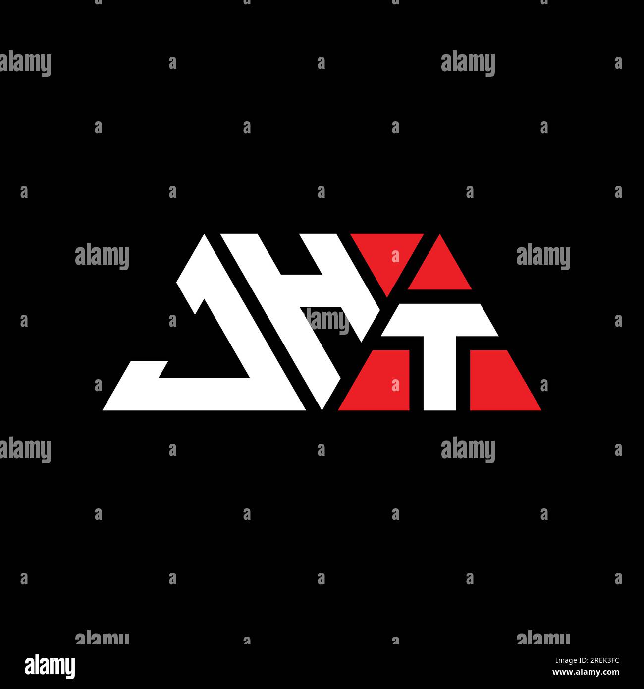 JHT triangle letter logo design with triangle shape. JHT triangle logo ...