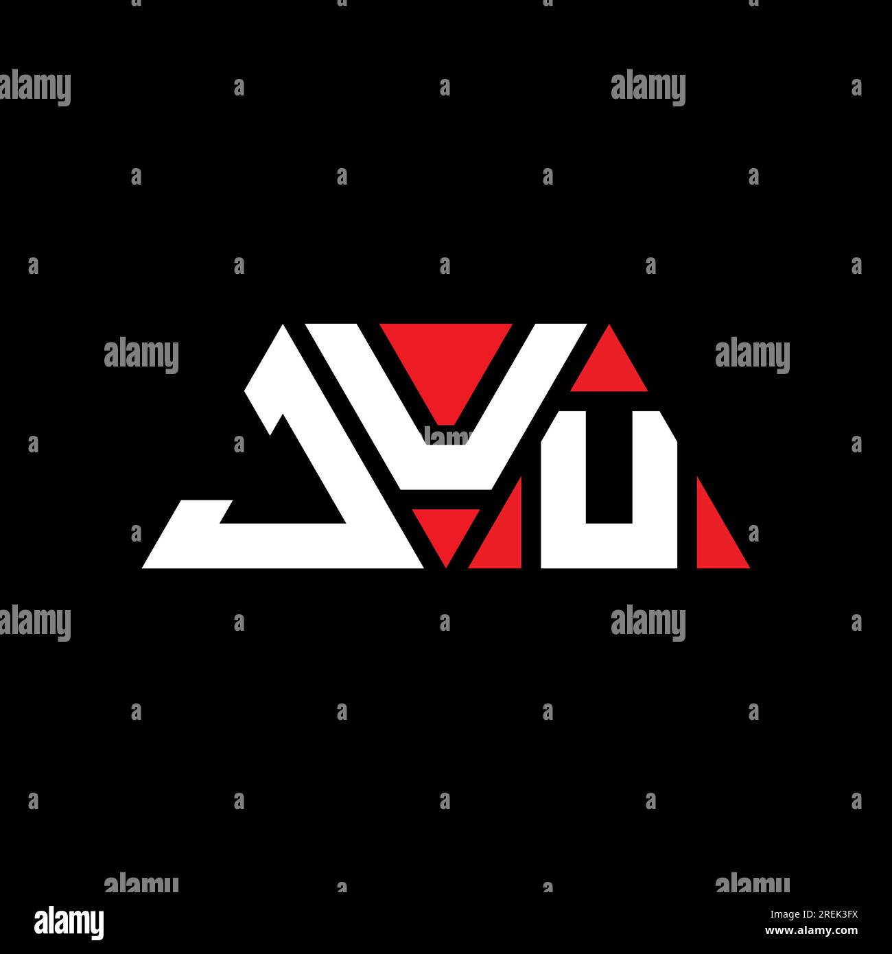 JUU triangle letter logo design with triangle shape. JUU triangle logo ...