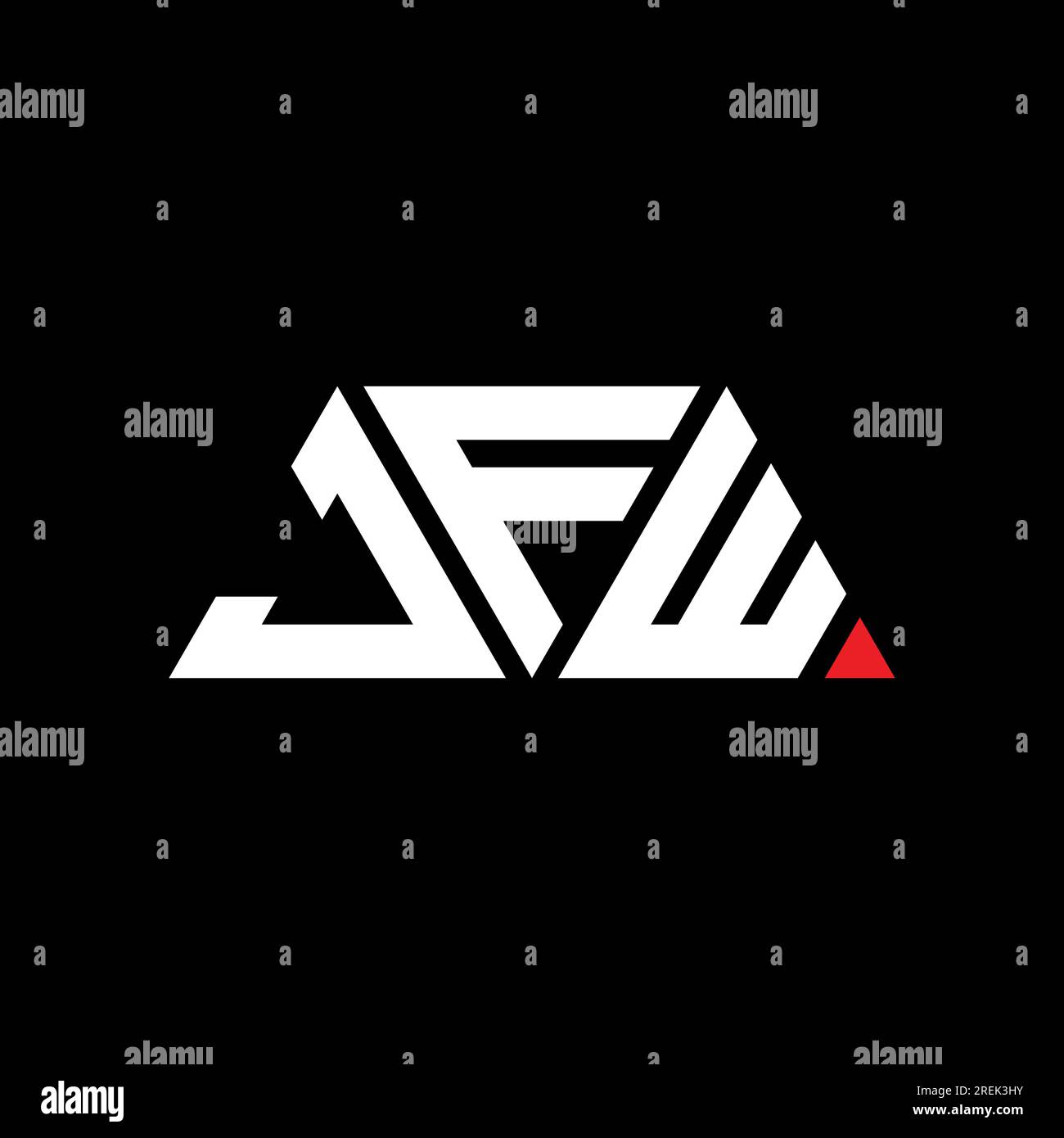 JFW triangle letter logo design with triangle shape. JFW triangle logo ...