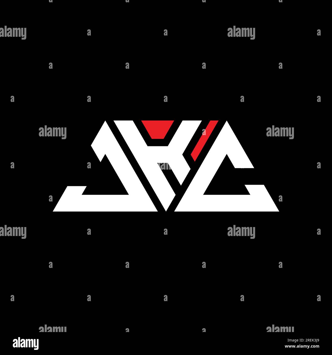 JKC triangle letter logo design with triangle shape. JKC triangle logo ...