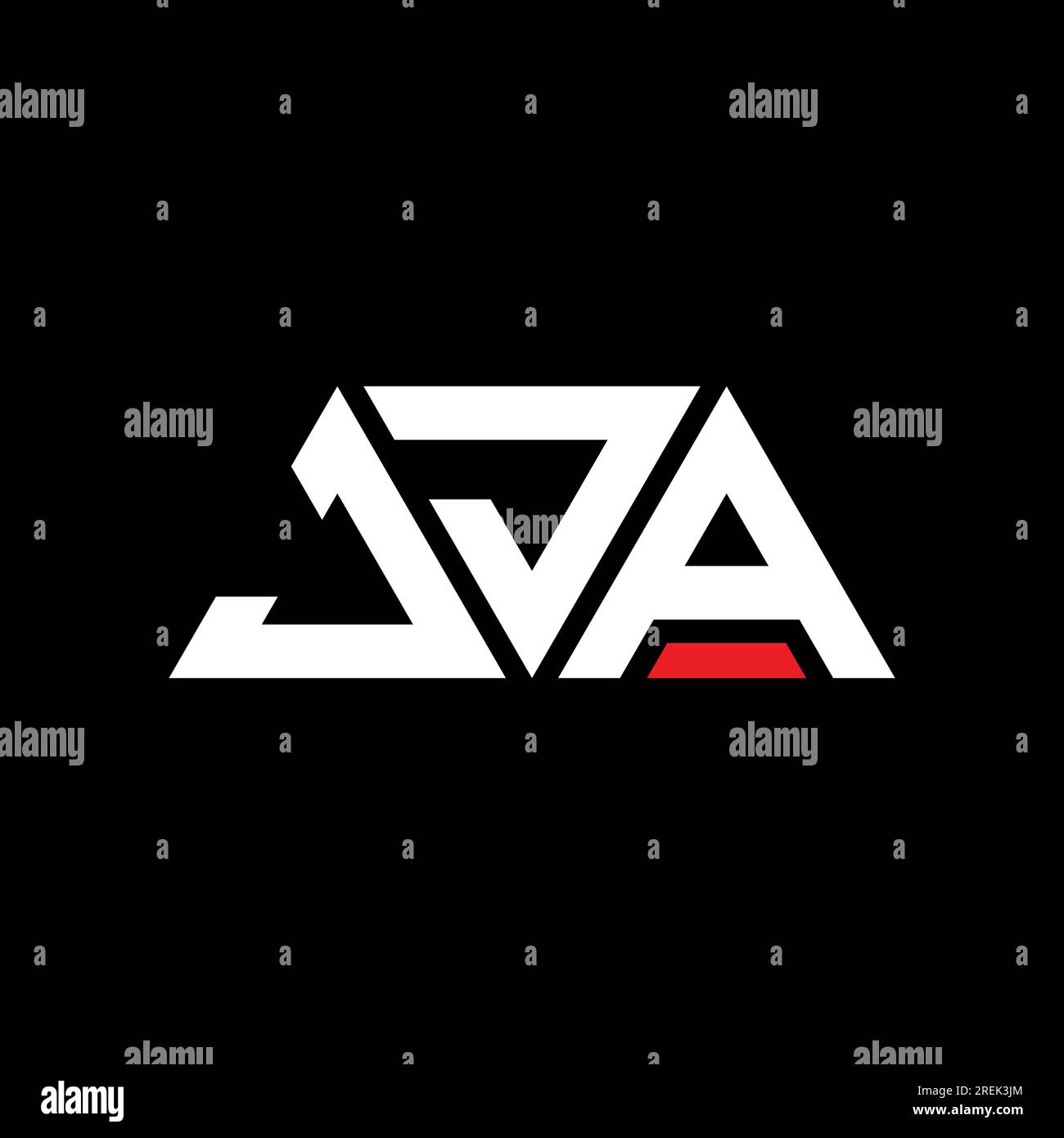 JJA triangle letter logo design with triangle shape. JJA triangle logo ...