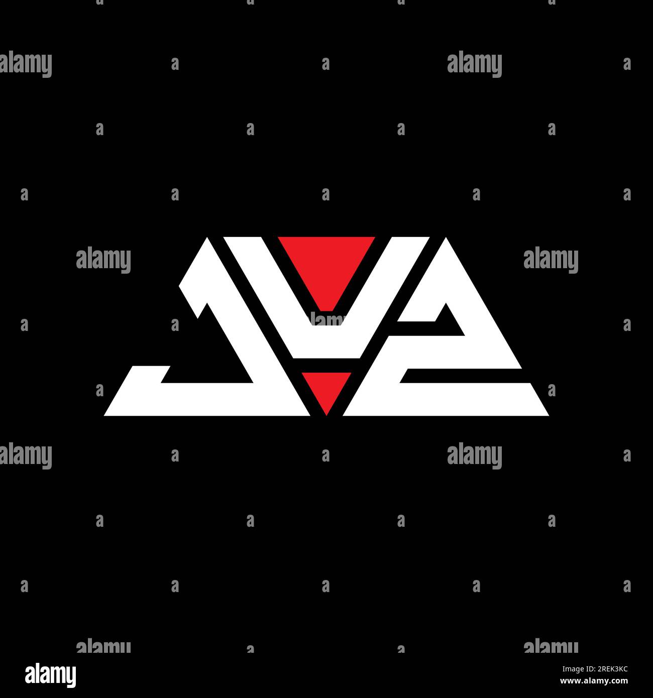 JUZ triangle letter logo design with triangle shape. JUZ triangle logo ...