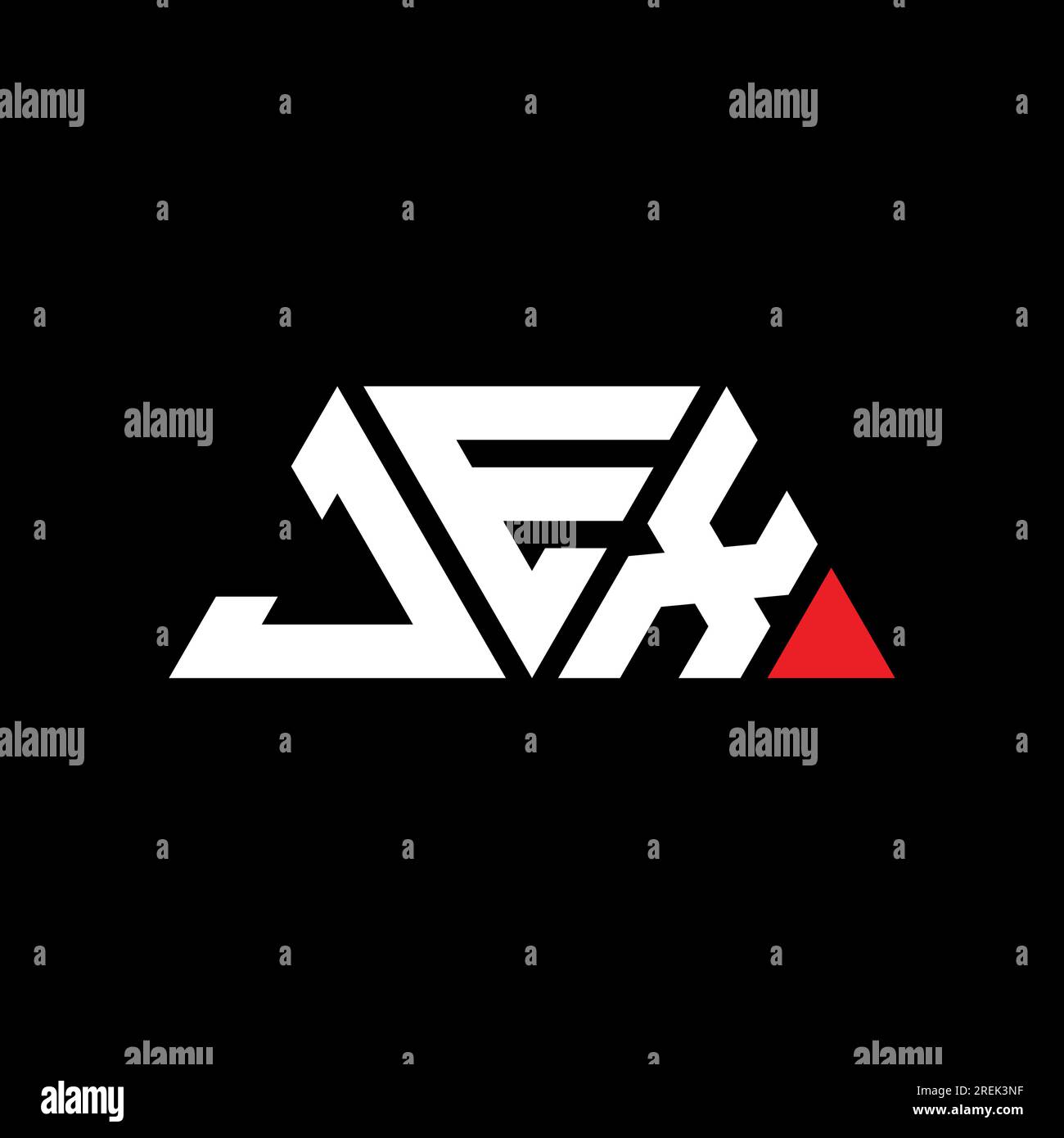 JEX triangle letter logo design with triangle shape. JEX triangle logo ...