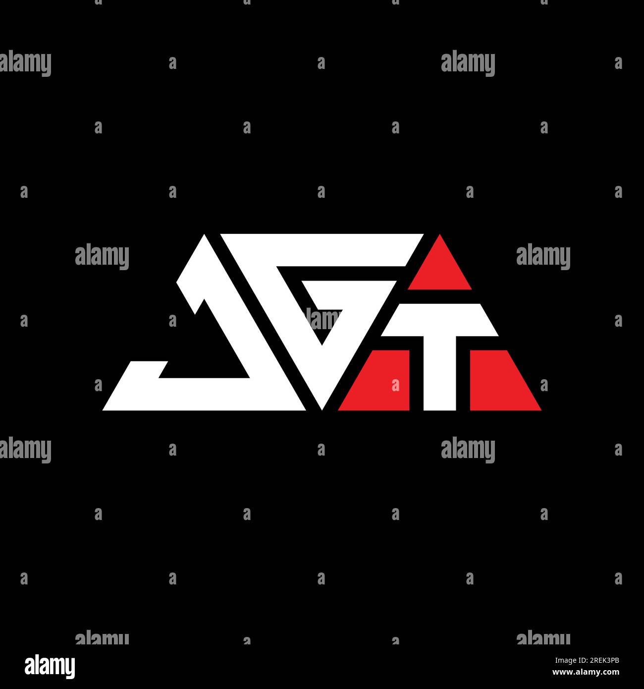 JGT triangle letter logo design with triangle shape. JGT triangle logo ...
