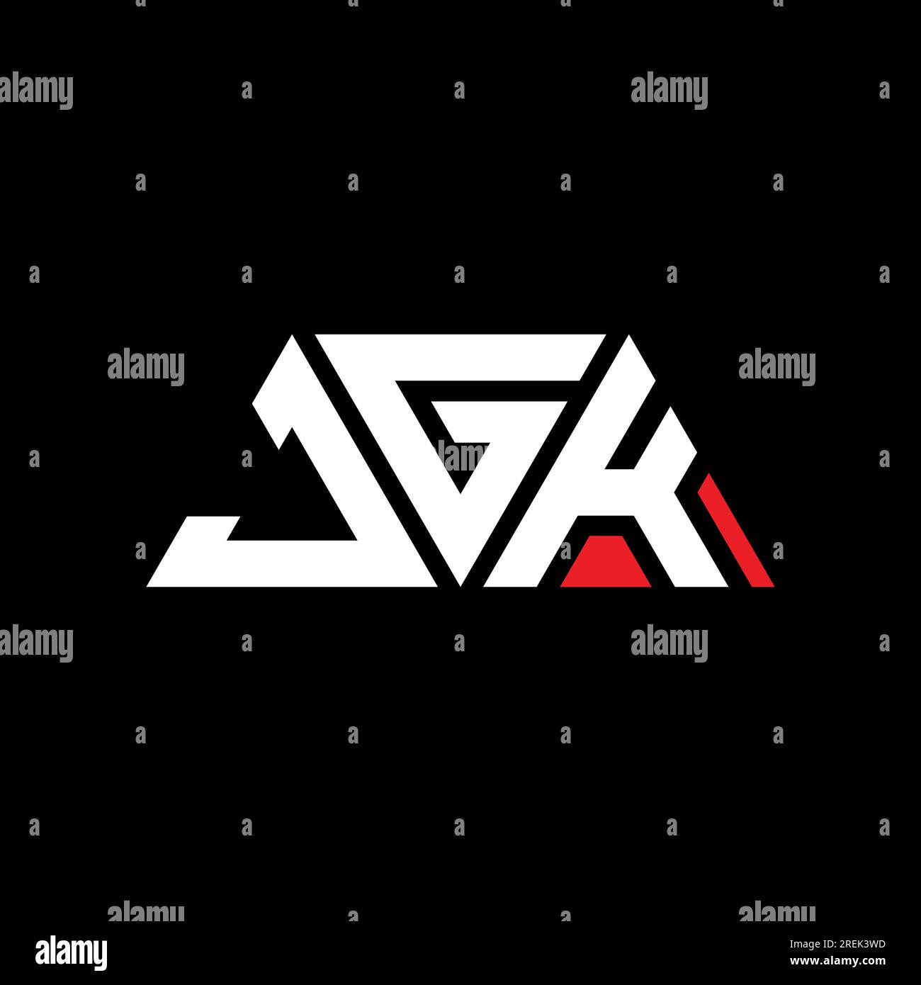 JGK triangle letter logo design with triangle shape. JGK triangle logo ...